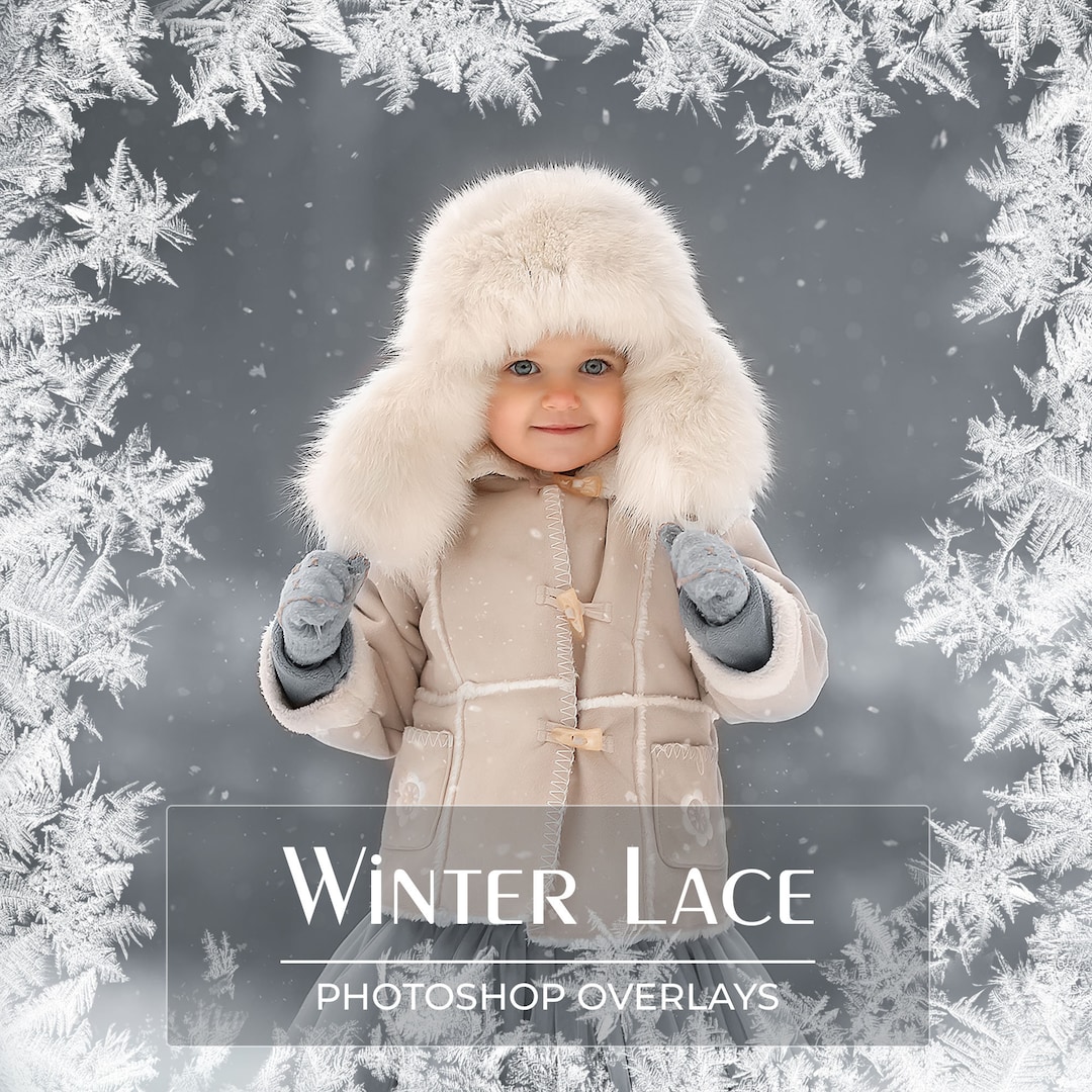 45 Frosty Pattern Overlays - Winter Border - Frost Crystal Overlays ...