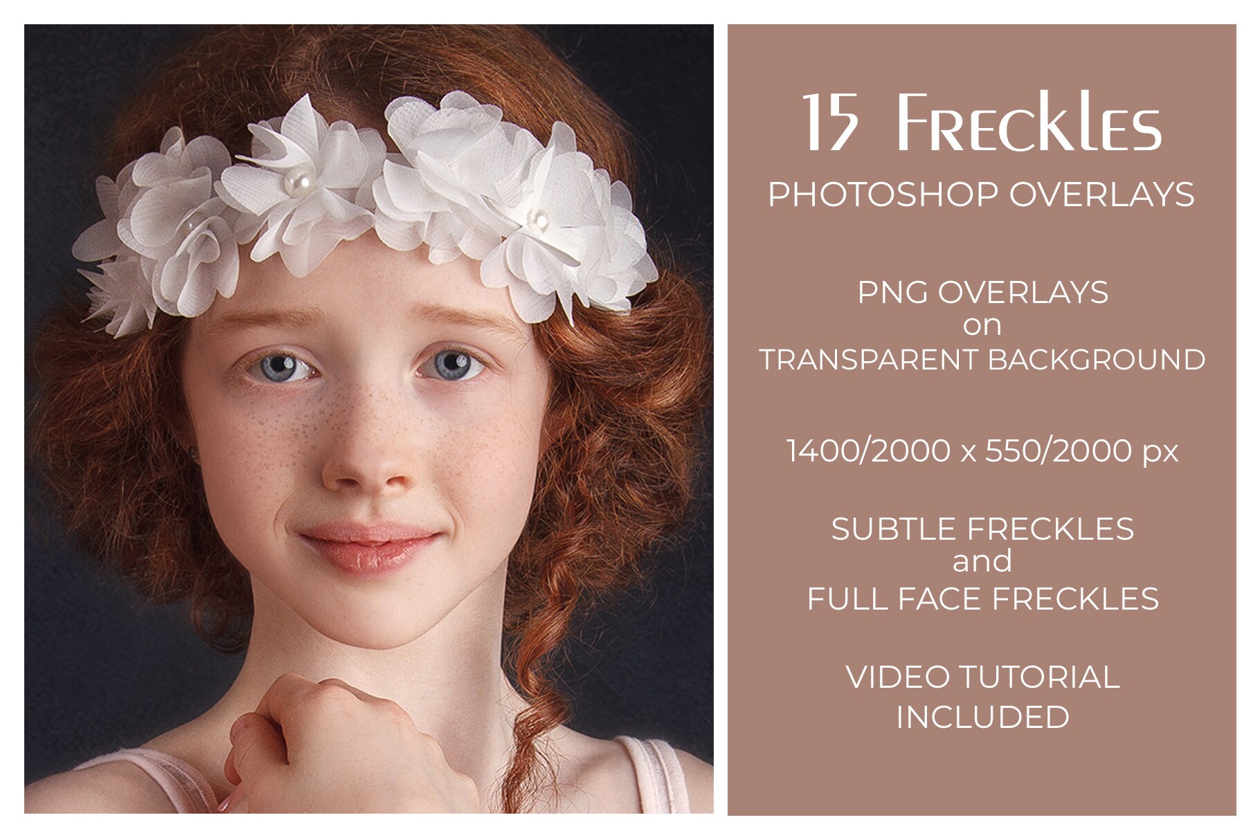 15 Freckles Overlays - Freckles PNG - Portrait - Photo Editing - Skin ...