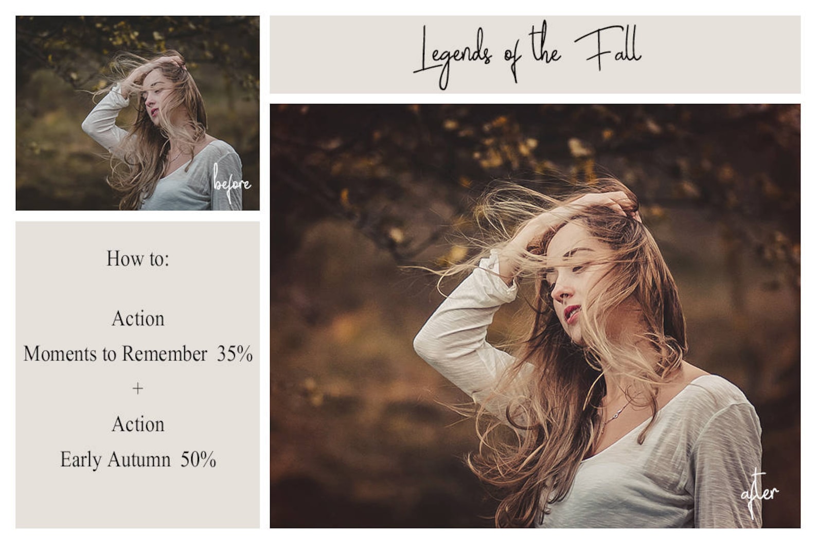 10 Fall Actions Autumn Photoshop Action Artistic Action - Etsy