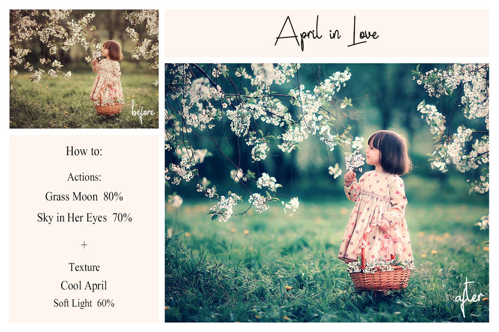 100 Spring PS Effects Spring PS Overlays Spring Bundle | Etsy