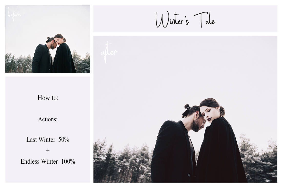 10 Winter Actions - Winter Photoshop Actions - Artistic Actions - PS ...