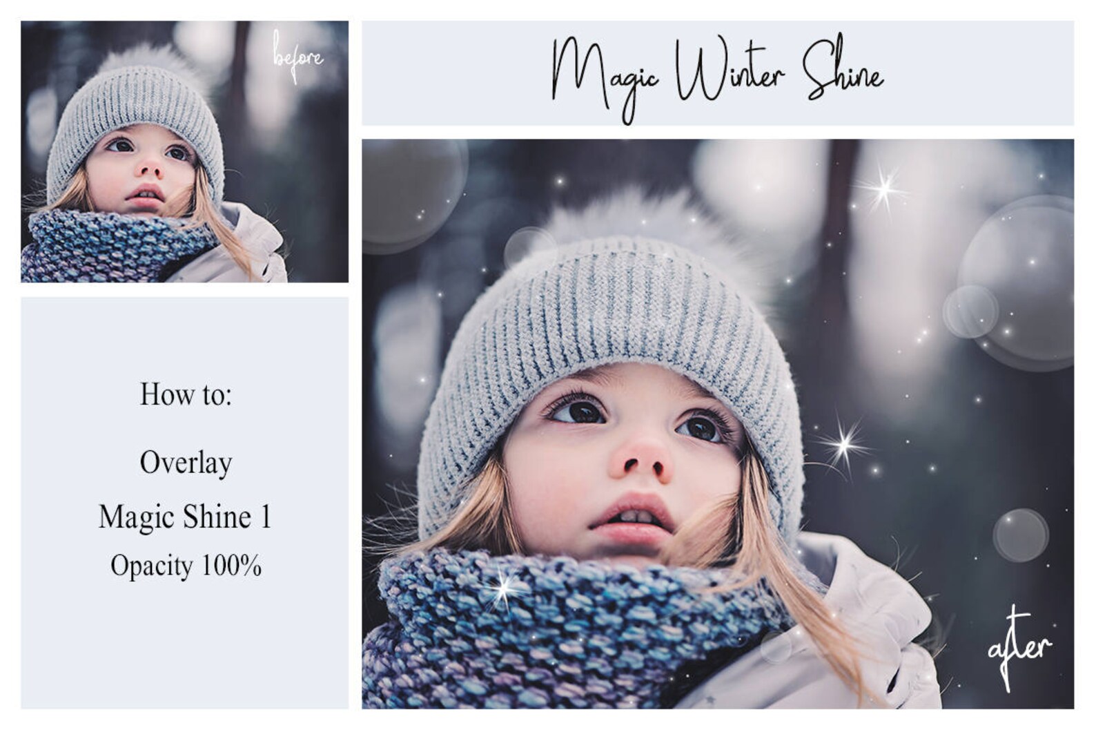 30 Magic Winter Shine Overlays Sparkle Overlays Stars | Etsy