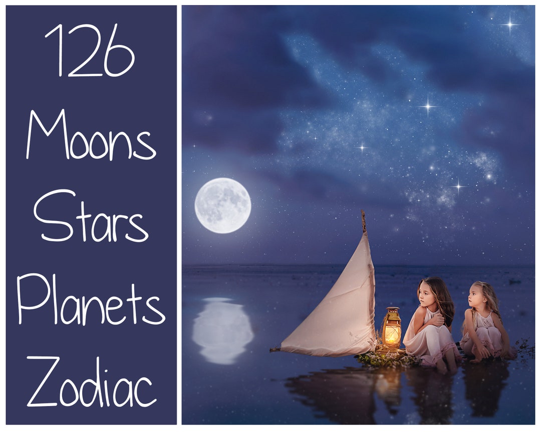 126 Magic Night Overlays Sternenhimmel-Overlays Mond-Overlays ...