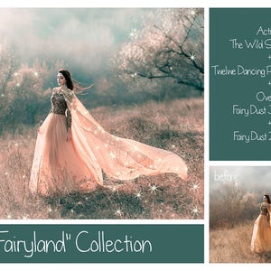 Fairy Bundle 65 Actions 80 Firefly Overlay 30 Fine Art Texture 30 Fairy ...