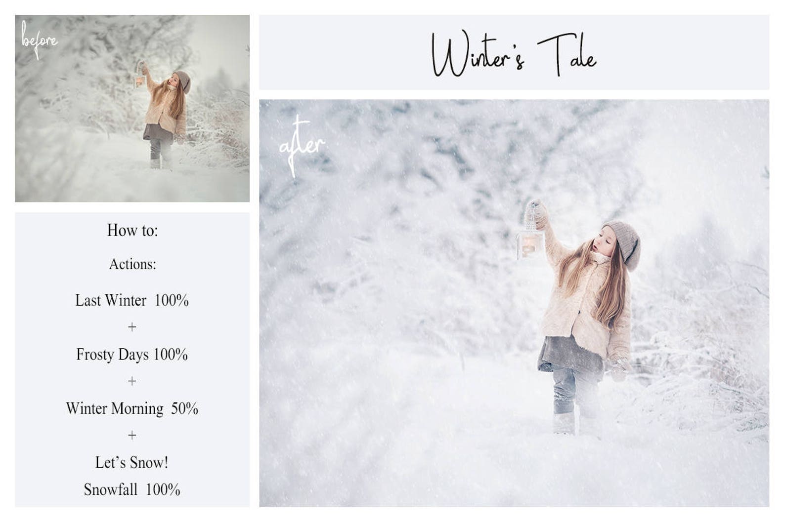 10 Winter Actions - Winter Photoshop Actions - Artistic Actions - PS ...