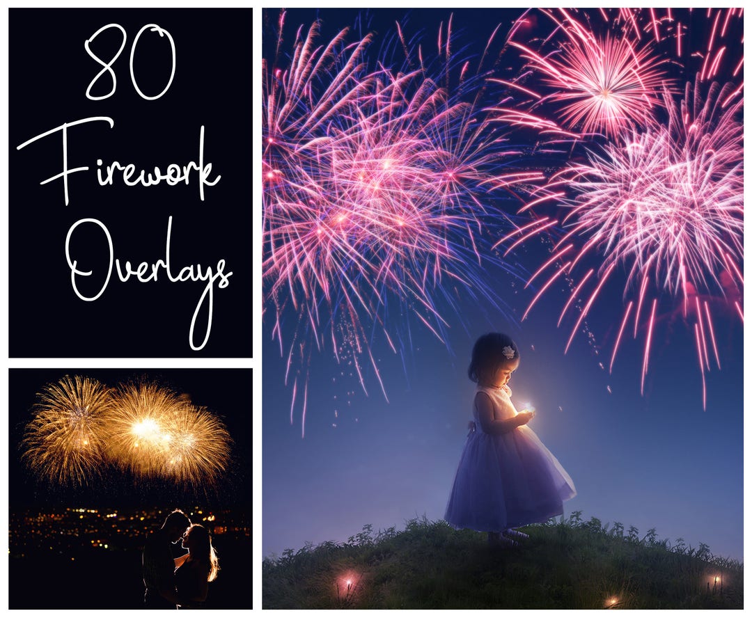 80 Firework Overlays Holiday Overlays Sky Overlays Sky - Etsy
