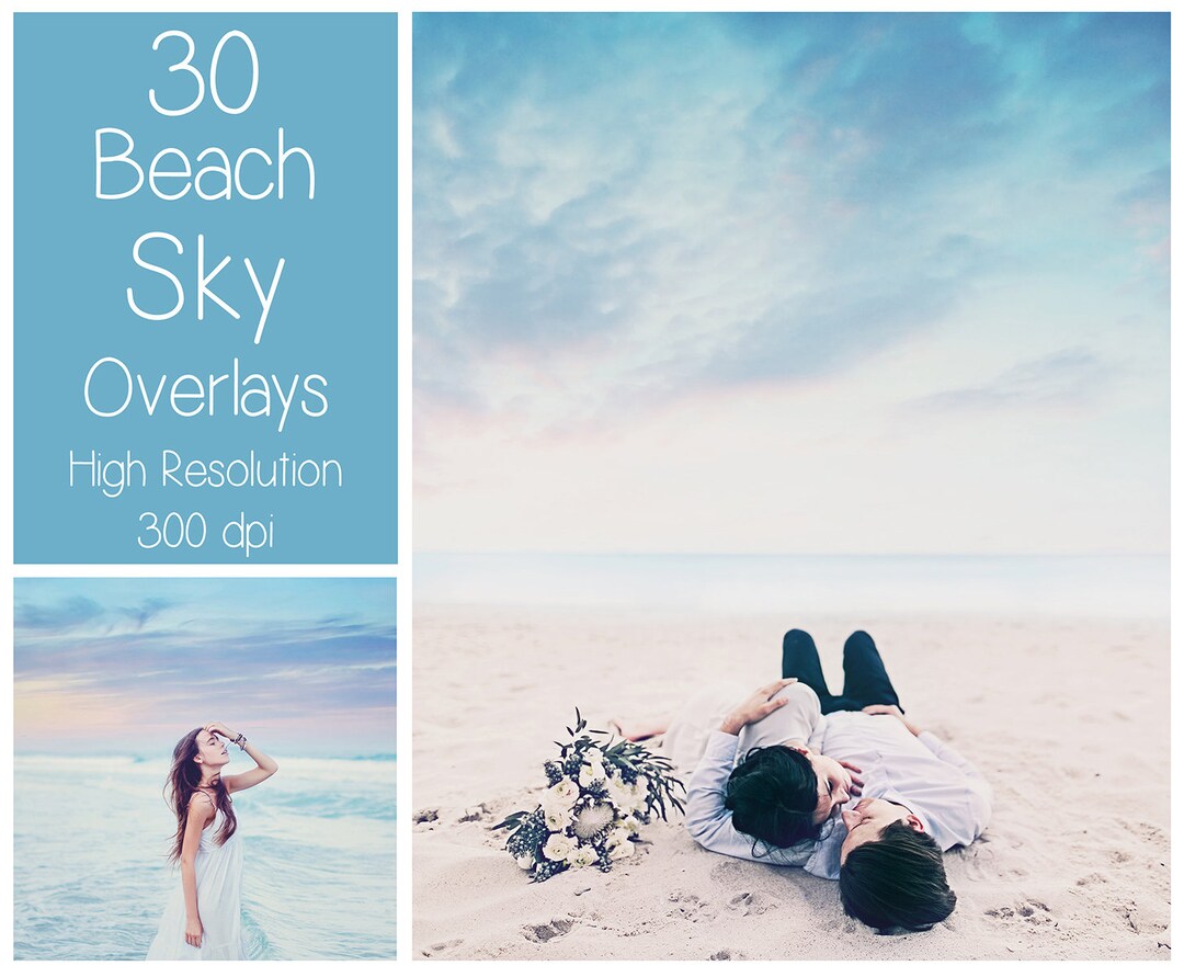 30 Beach Sky Overlays Dreamy Sky Textures Photoshop - Etsy Australia