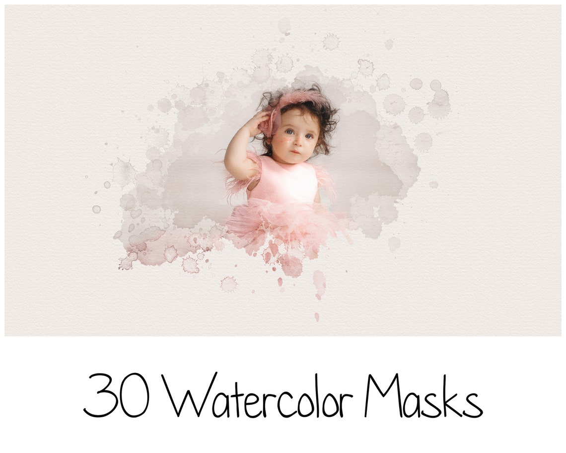 30 Watercolor Portrait Masks Clipping Masks Watercolor - Etsy