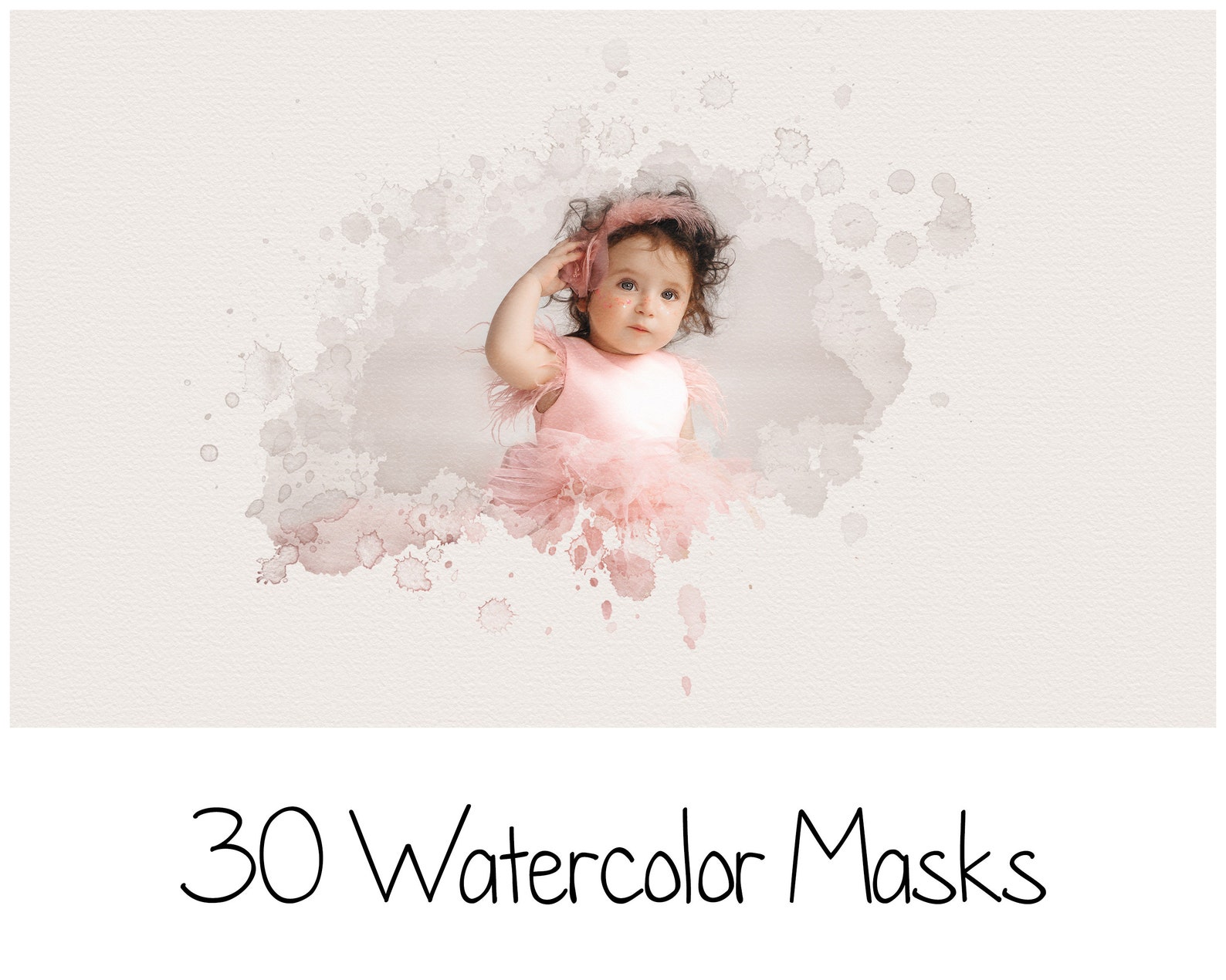 30 Watercolor Portrait Masks Clipping Masks Watercolor Overlays ...