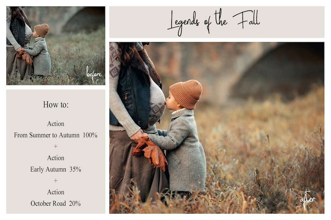 10 Fall Actions Autumn Photoshop Action Artistic Action - Etsy