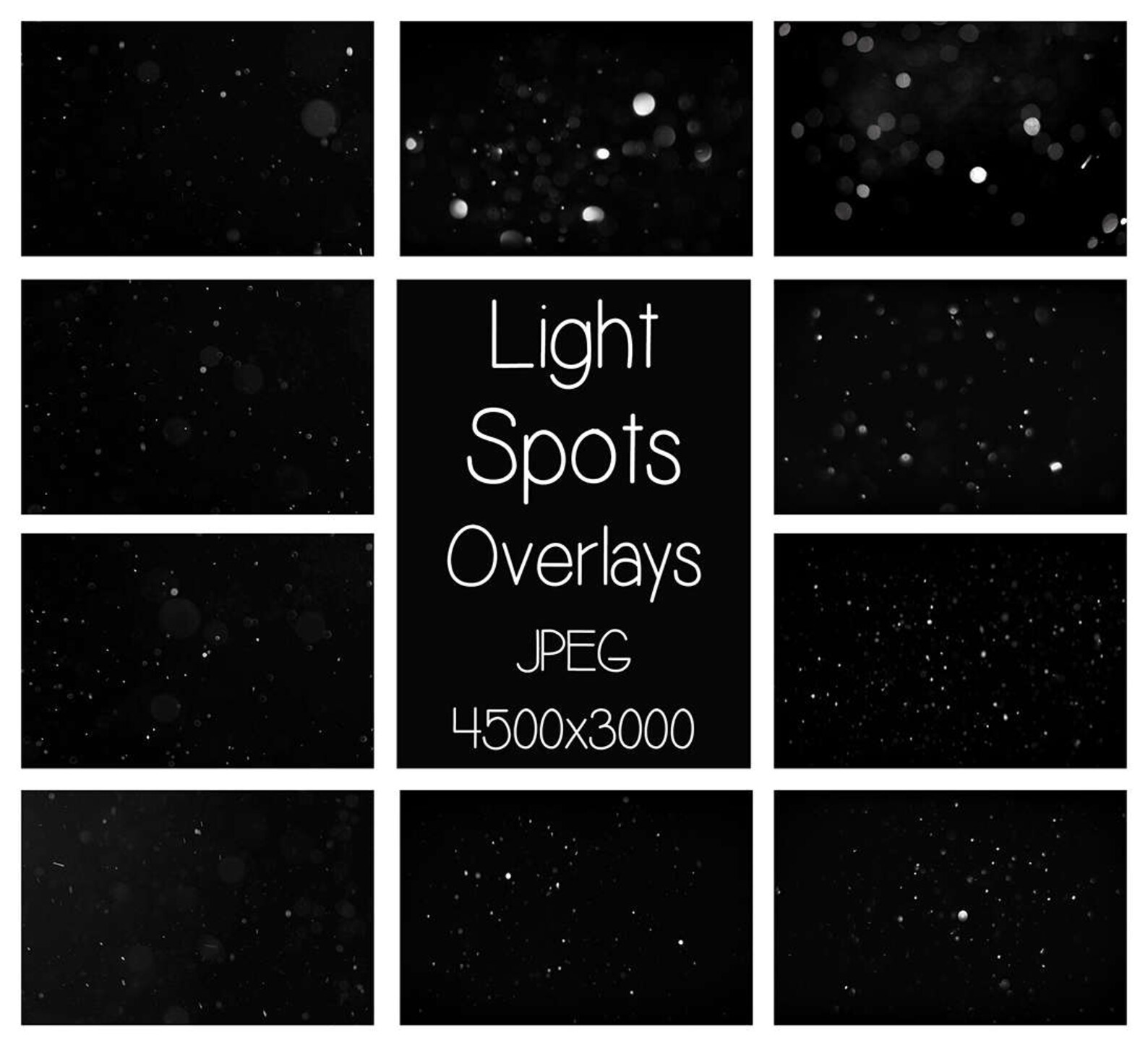 20 Light Spots Overlays Sparkle Overlays Light Textures | Etsy