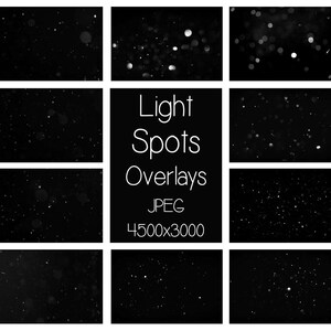 20 Light Spots Overlays Sparkle Overlays Light Textures Rainy Photoshop ...