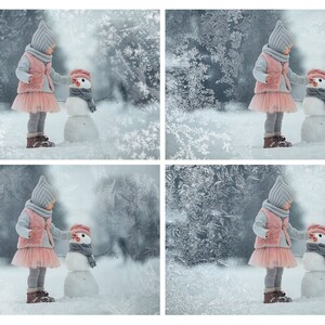 45 Frosty Pattern Overlays - Winter Border - Frost Crystal Overlays ...