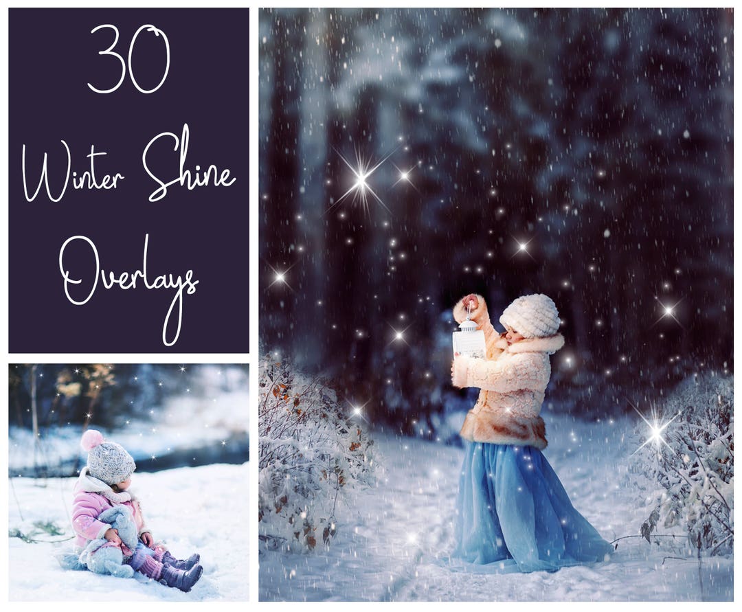 30 Magic Winter Shine Overlays Sparkle Overlays Stars - Etsy
