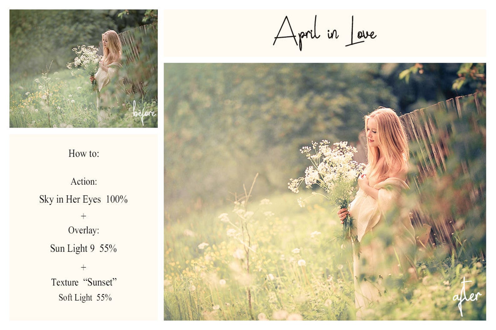 100 Spring PS Effects Spring PS Overlays Spring Bundle | Etsy