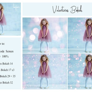 50 Valentines Bokeh Overlays - Valentines Overlays - Pink Bokeh - Sweet ...