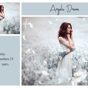 30 Angelic Feather Overlays Photoshop Overlays Feather Overlays Angel ...