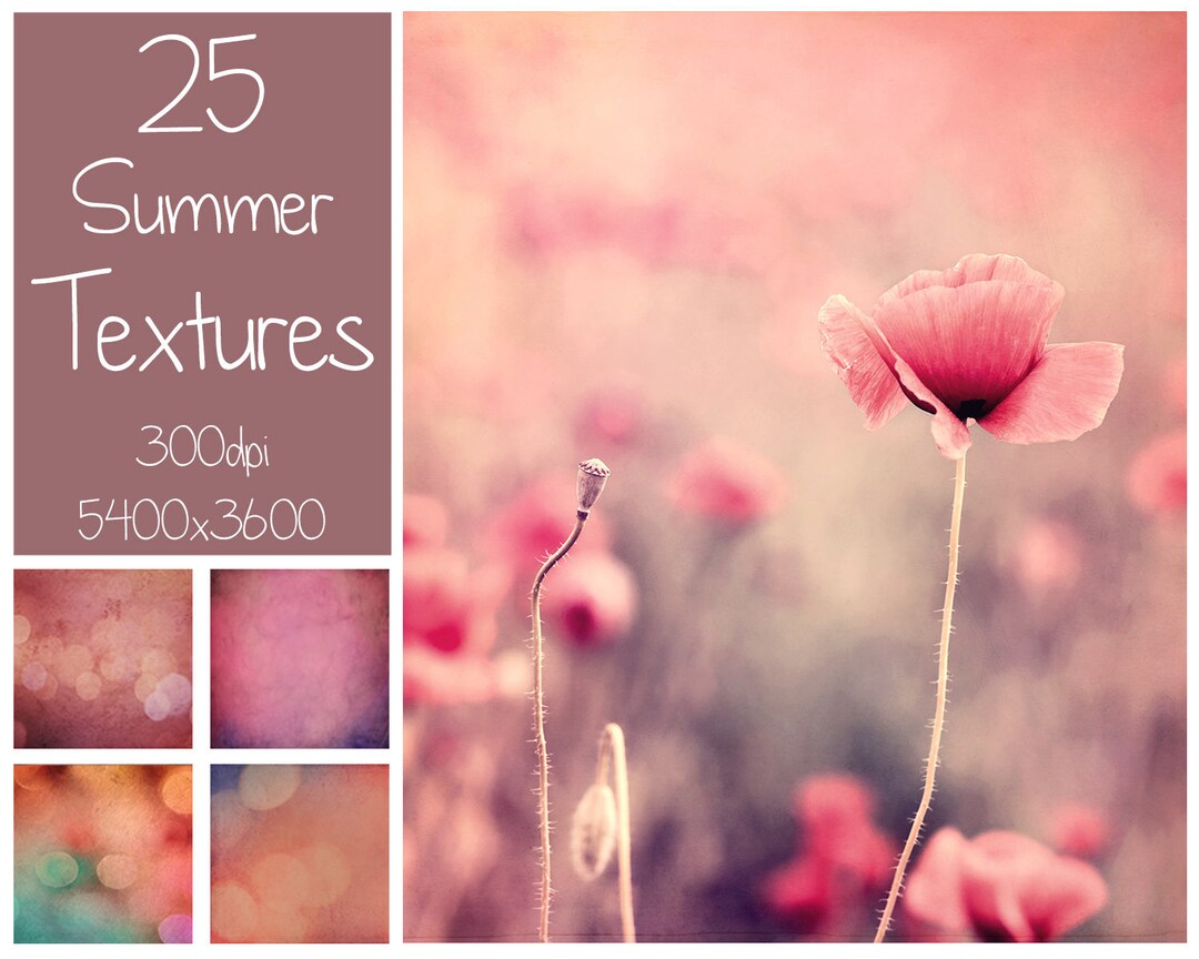25 Summer Textures Photoshop Overlays Bokeh Textures Fine Art Textures ...