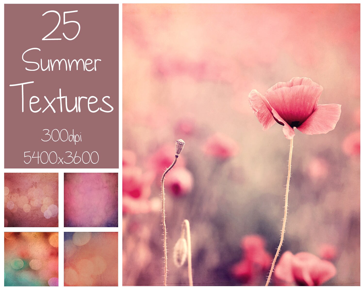 25 Summer Textures Photoshop Overlays Bokeh Textures | Etsy