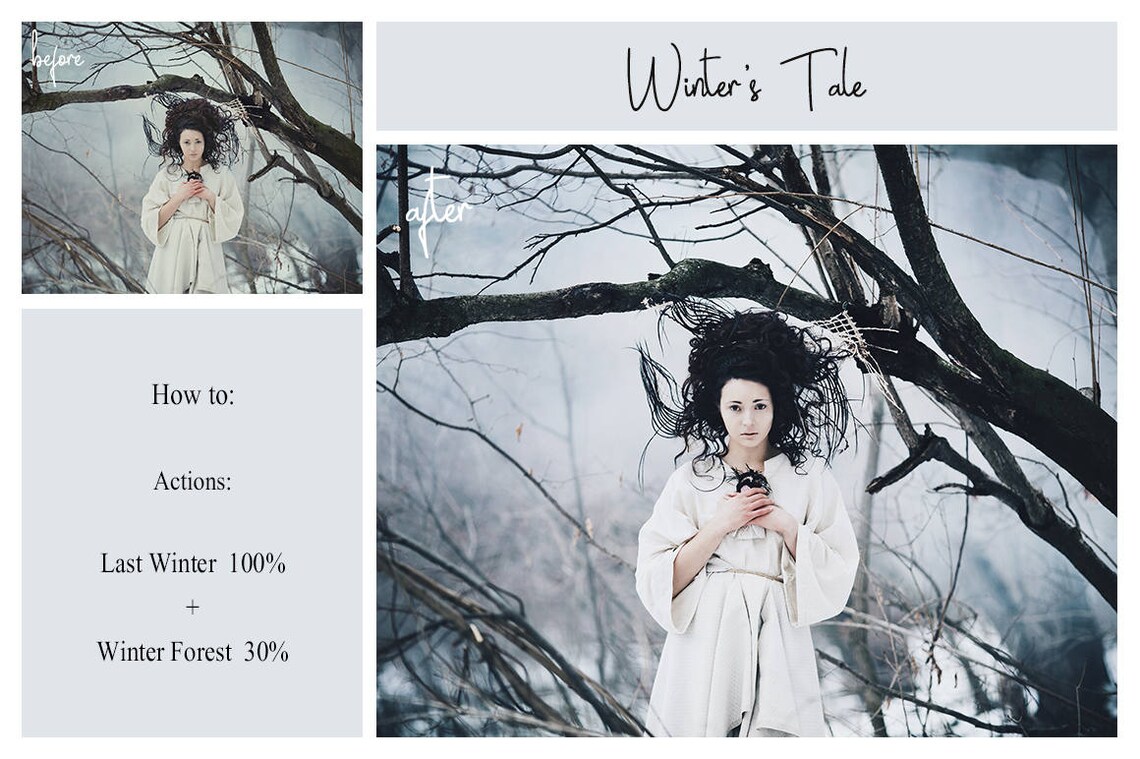 10 Winter Actions - Winter Photoshop Actions - Artistic Actions - PS ...