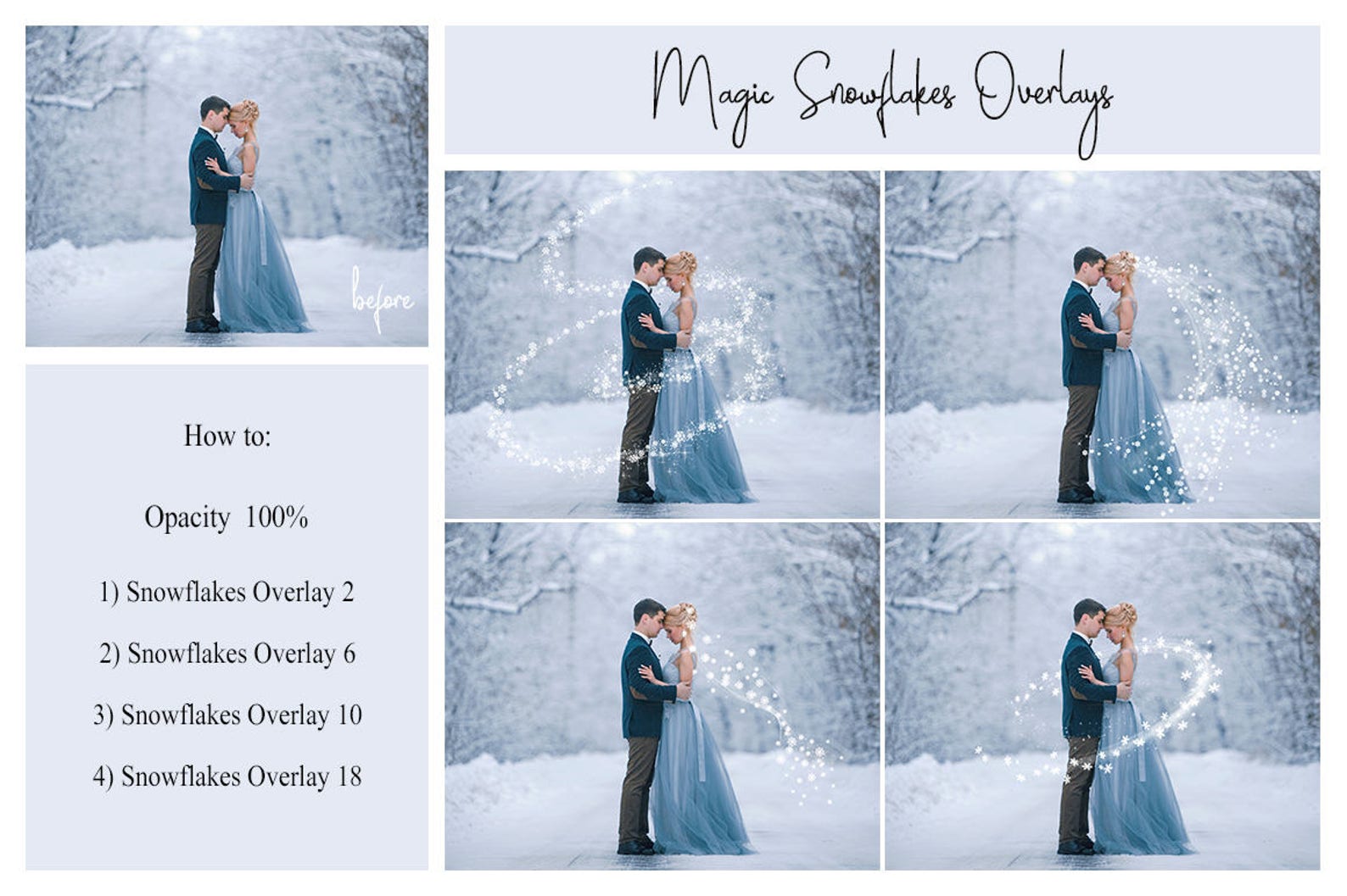 35 Magic Snowflakes Overlays Christmas Overlays Sparkle - Etsy