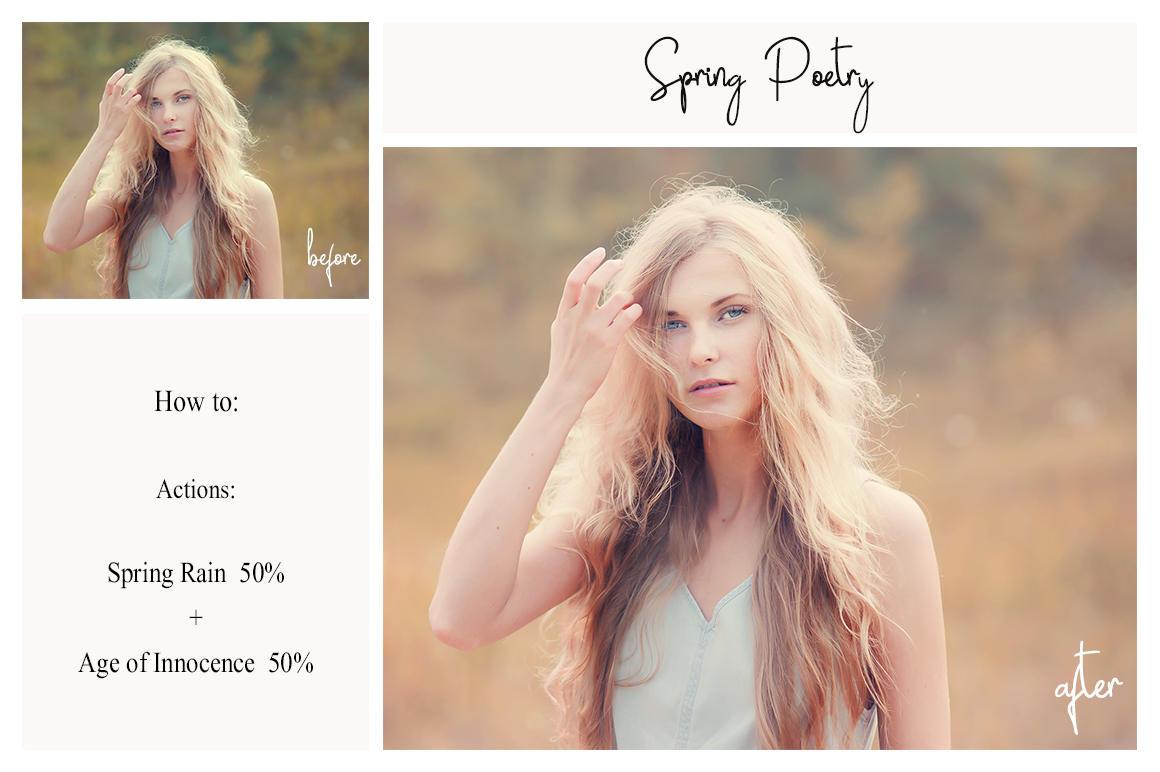 10 Spring Actions - Spring Photoshop Actions - Artistic Actions - PS ...