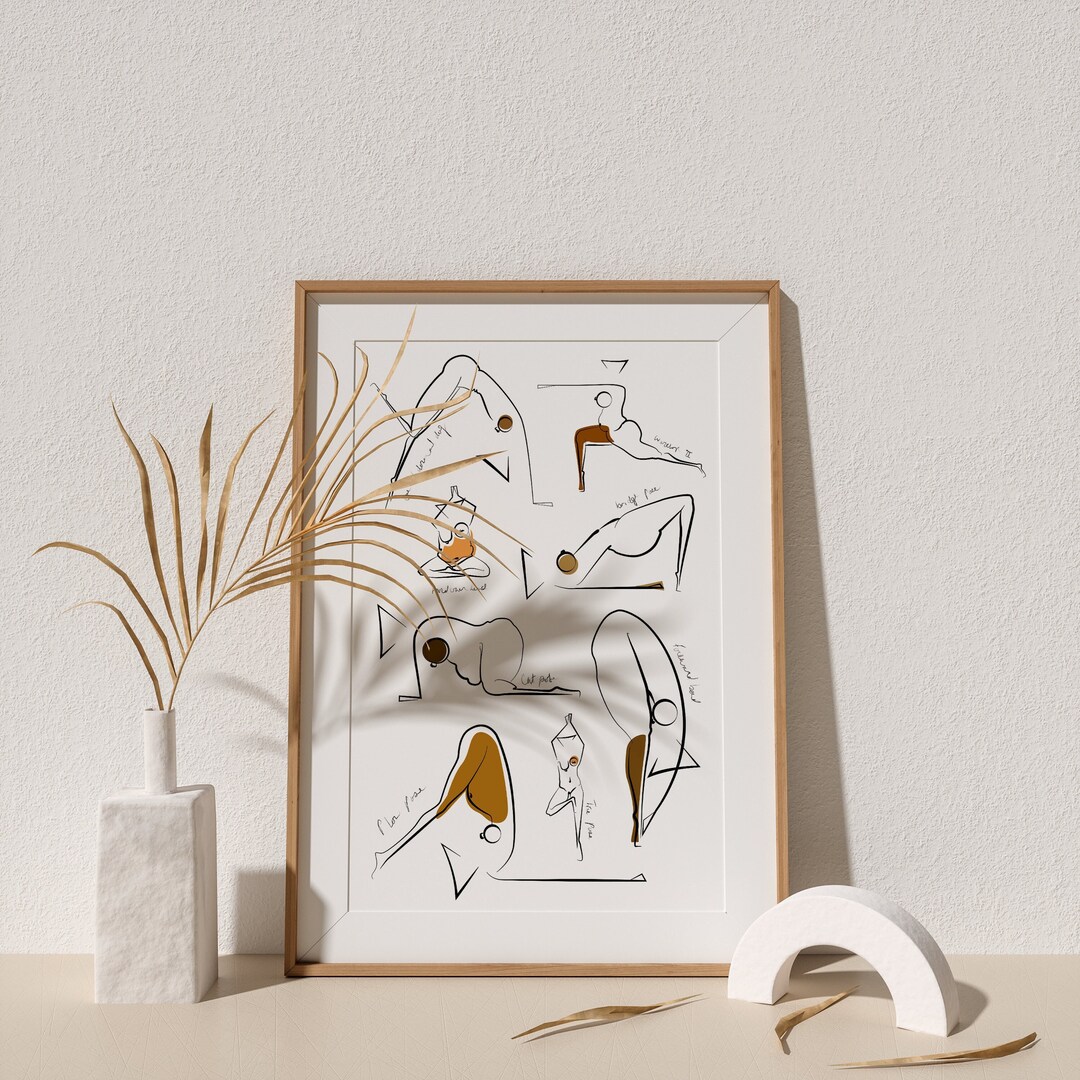 Yoga Pose Sheet NUBIAN Signed Print.(frame Not Included) - Etsy