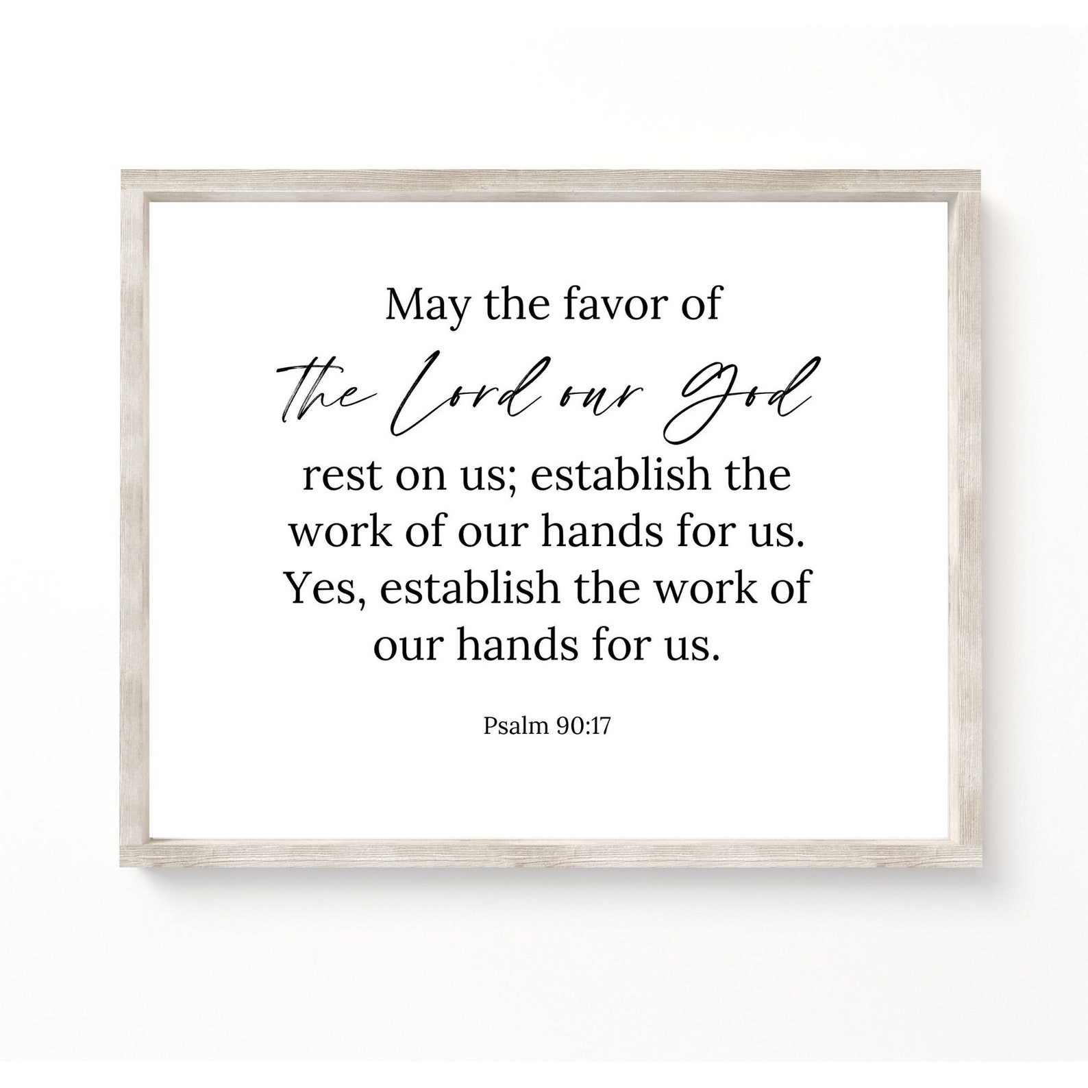 Psalm 90:17, Bible Verse Printable, Psalm Prints, Scripture Printable ...