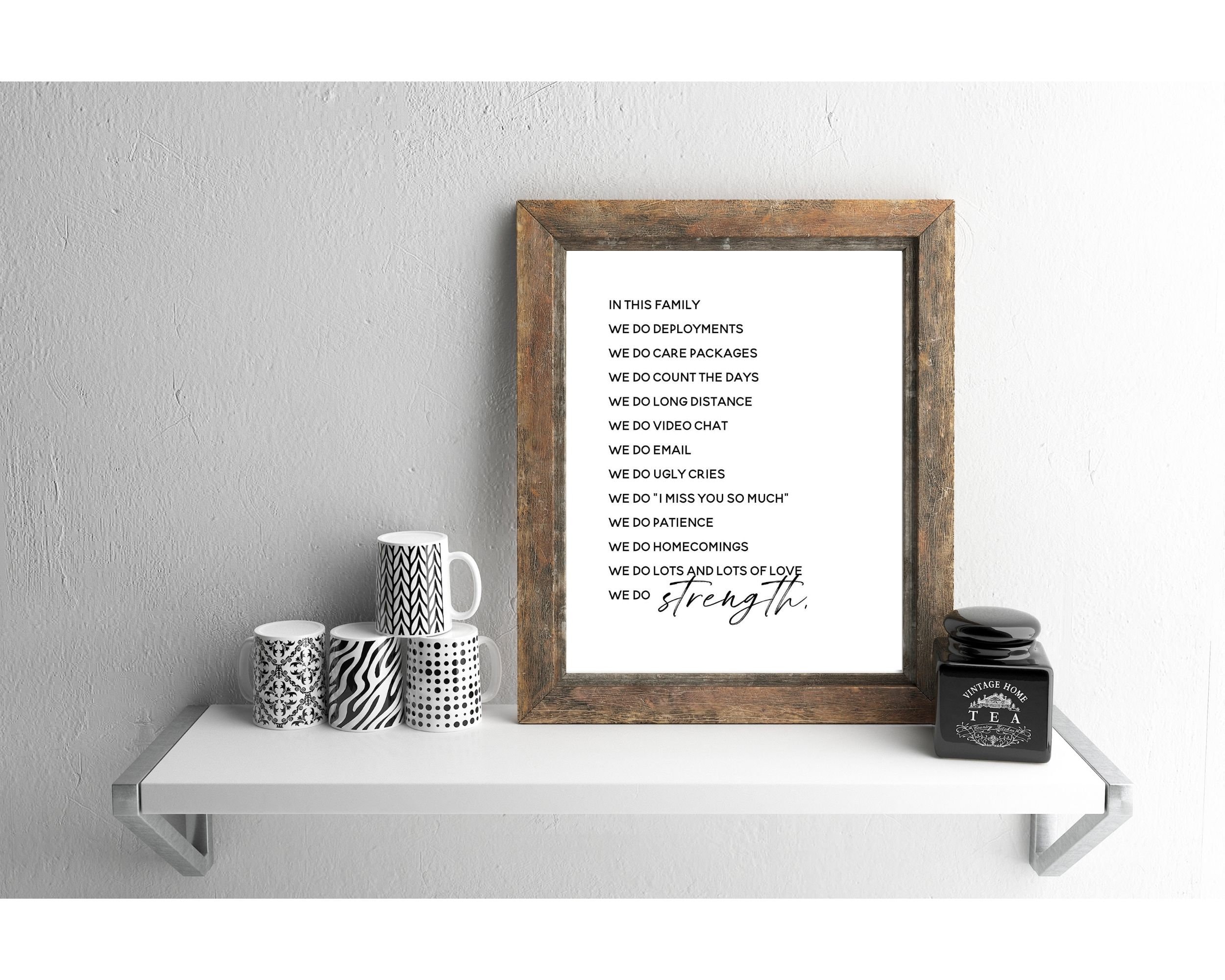 Military Family Deployment Sign: Home Decor Wall Art (digital Download ...