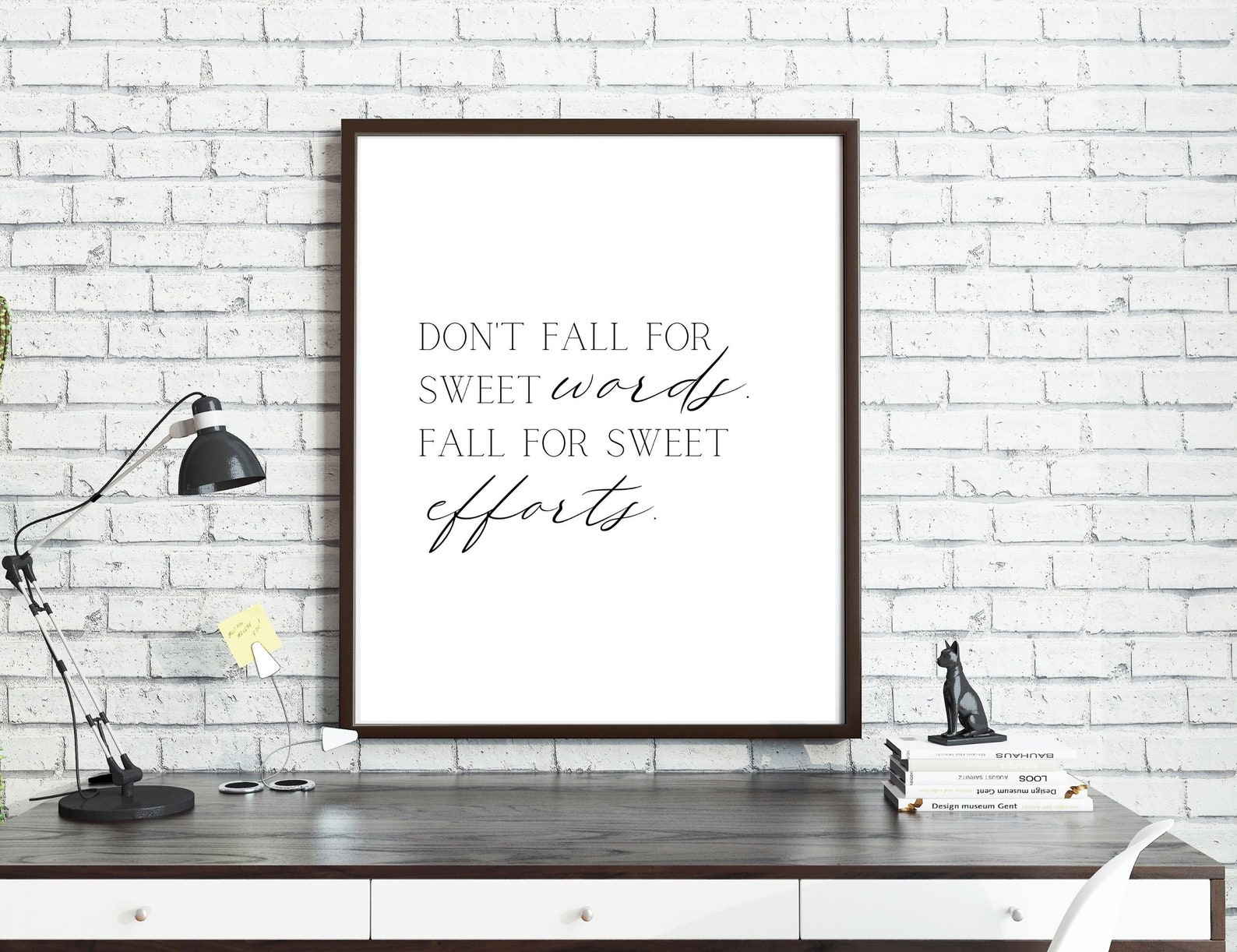 Don't Fall for Sweet Words Fall for Sweet Efforts, Typography Poster ...