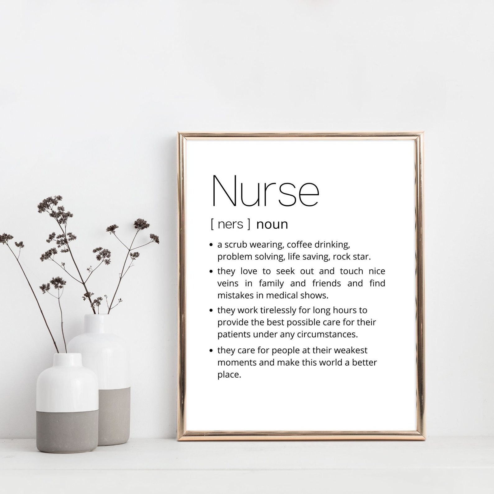 Nurse Gift Nurse Definition Print Nurse Appreciation - Etsy