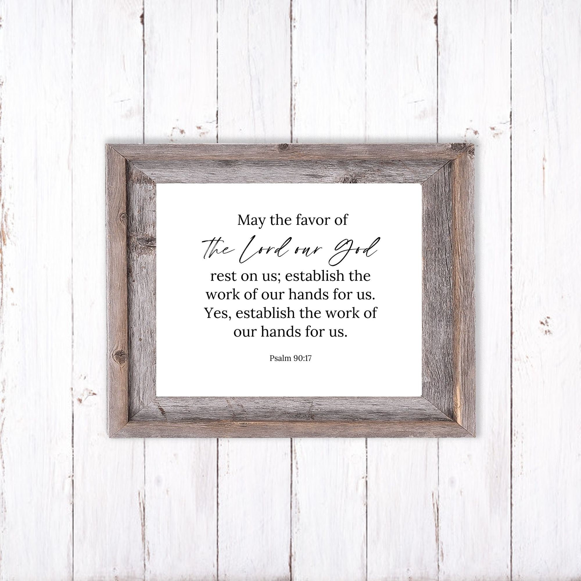 Psalm 90:17, Bible Verse Printable, Psalm Prints, Scripture Printable ...