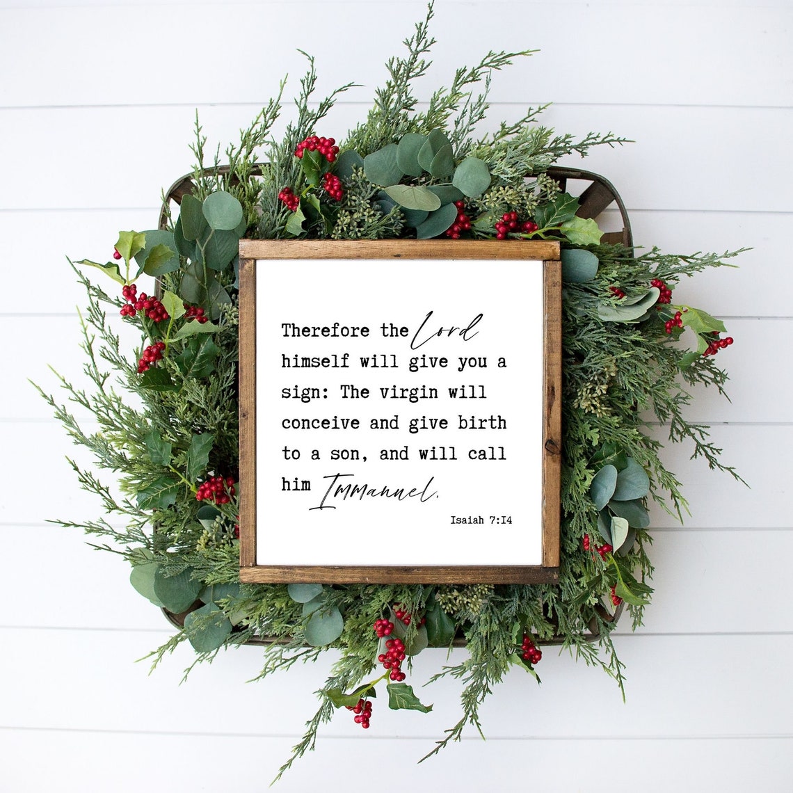 Isaiah 7:14 Call Him Immanuel Printablebible Verse Wall - Etsy