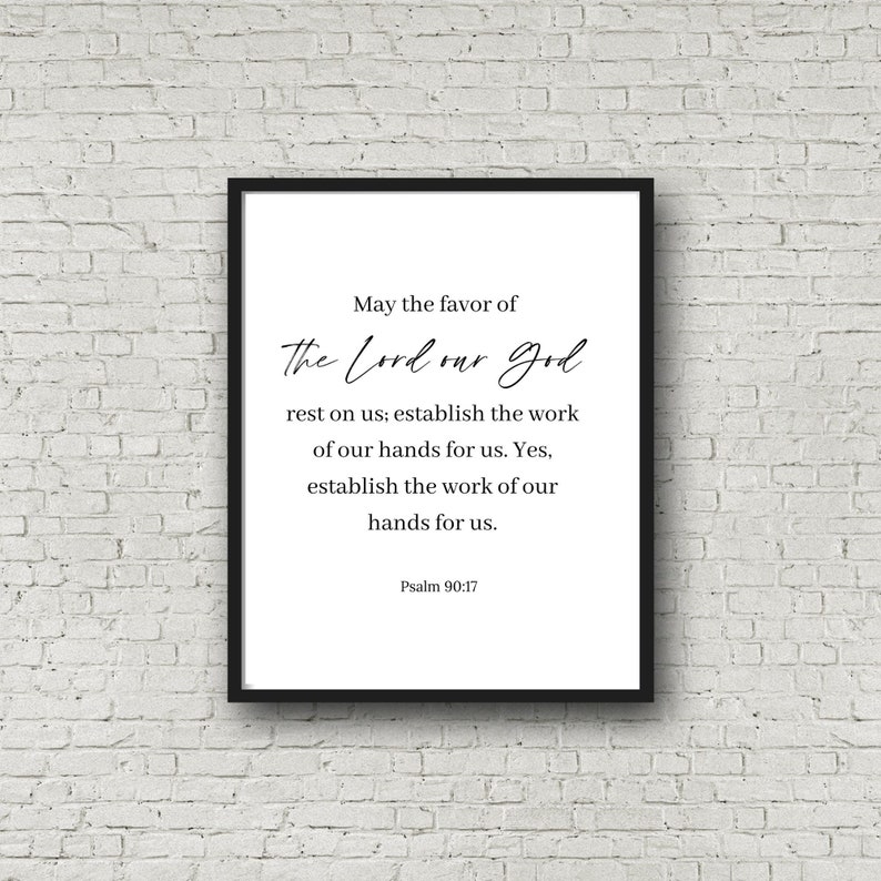 Psalm 90:17 Printable, Bible Verse Wall Art (digital Download) - Etsy