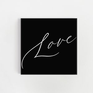 Love Script Printable Wall Art Printable Love Print Love Wall Art Love ...