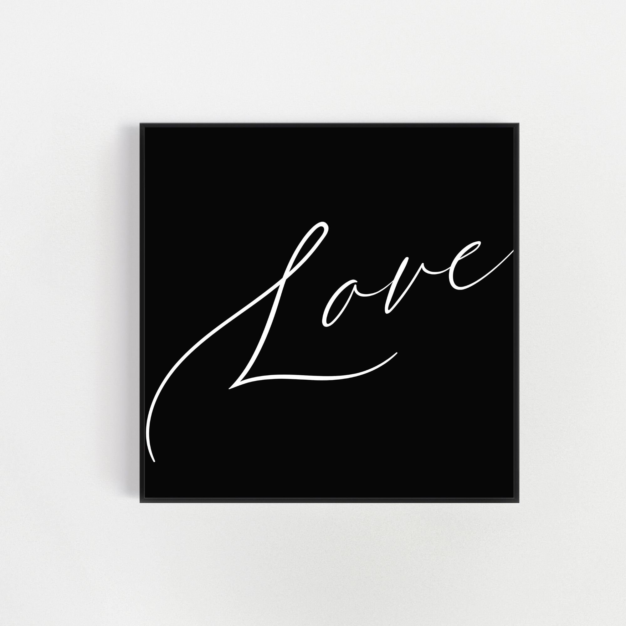 Love Script Printable Wall Art Printable Love Print Love Wall - Etsy
