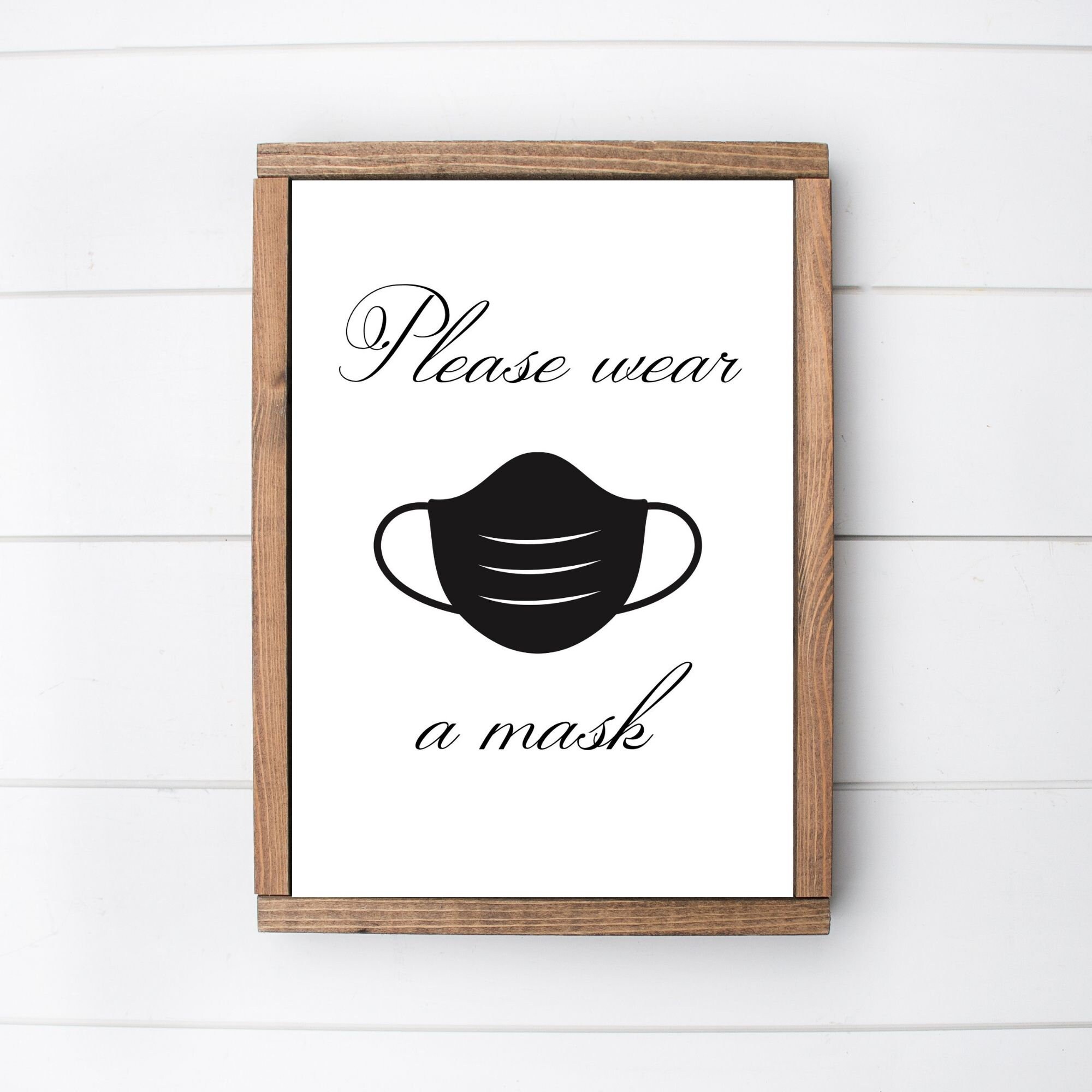 Please Wear A Mask Sign Face Mask Sign Face Masks Required - Etsy