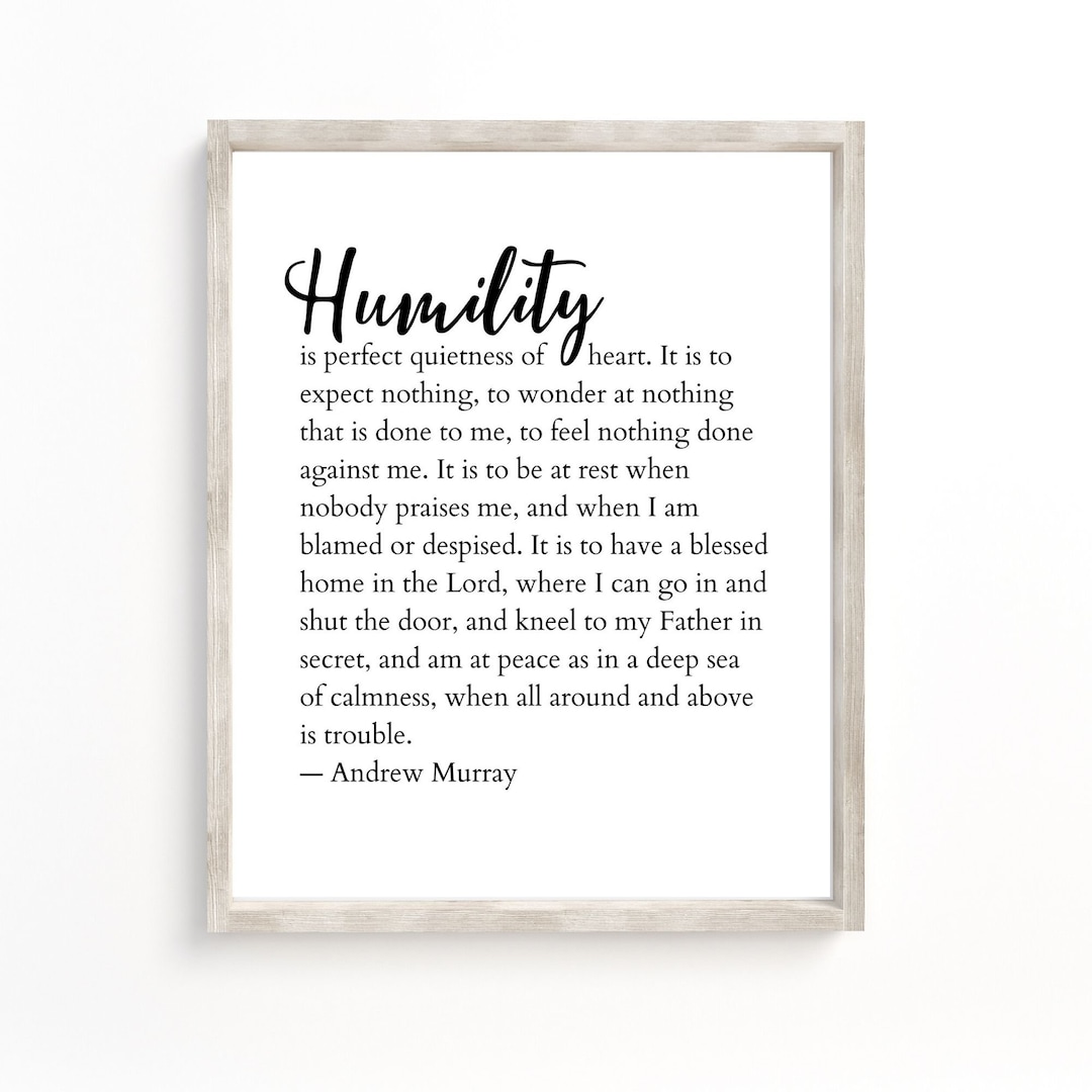 Humility Scripture Art Print: Andrew Murray Bible Verse (digital ...