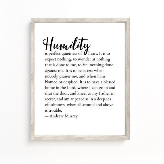 Humility Print Andrew Murray Scripture Art Bible Verse Art | Etsy