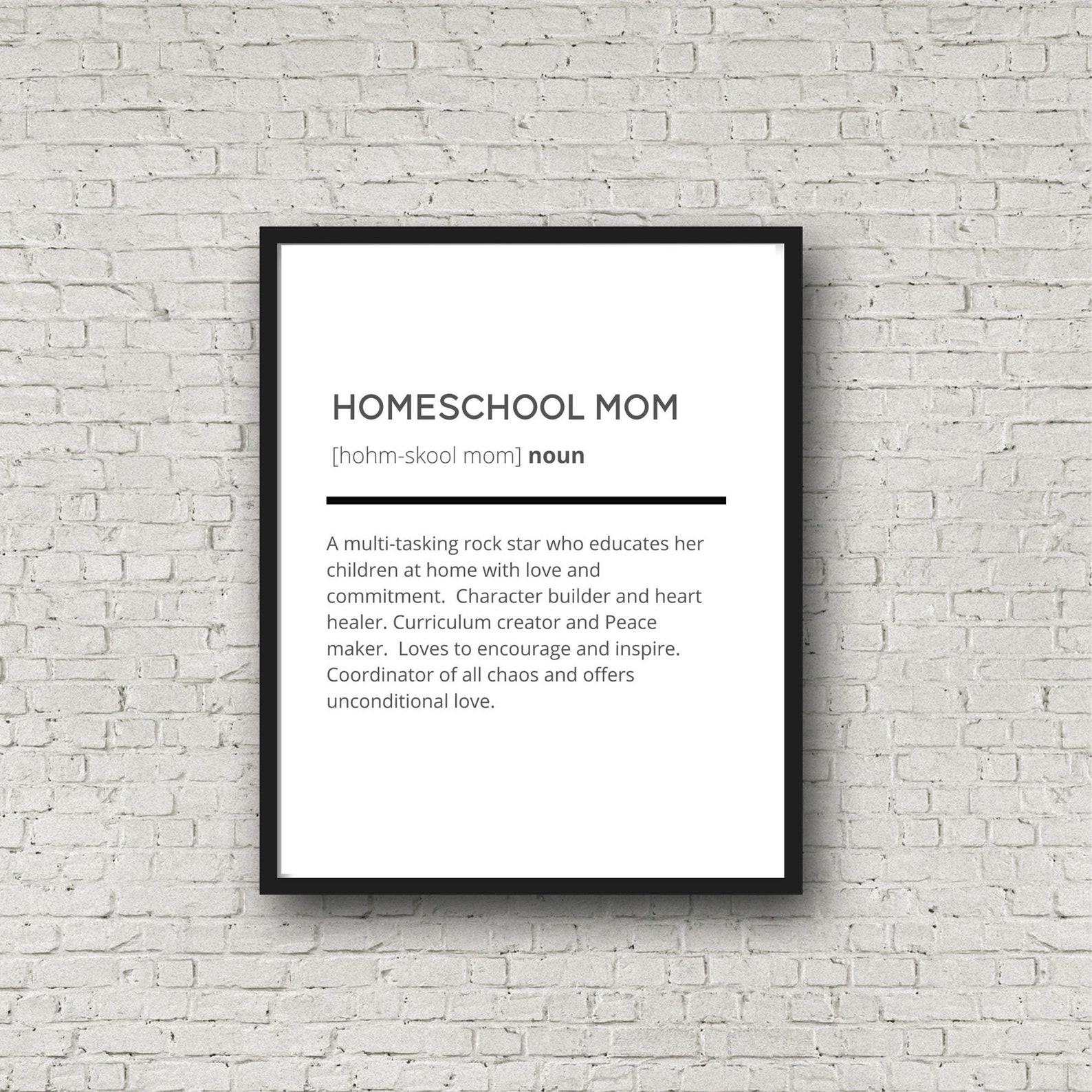 Homeschool Mom Definition Homeshool Print Mother Definition - Etsy