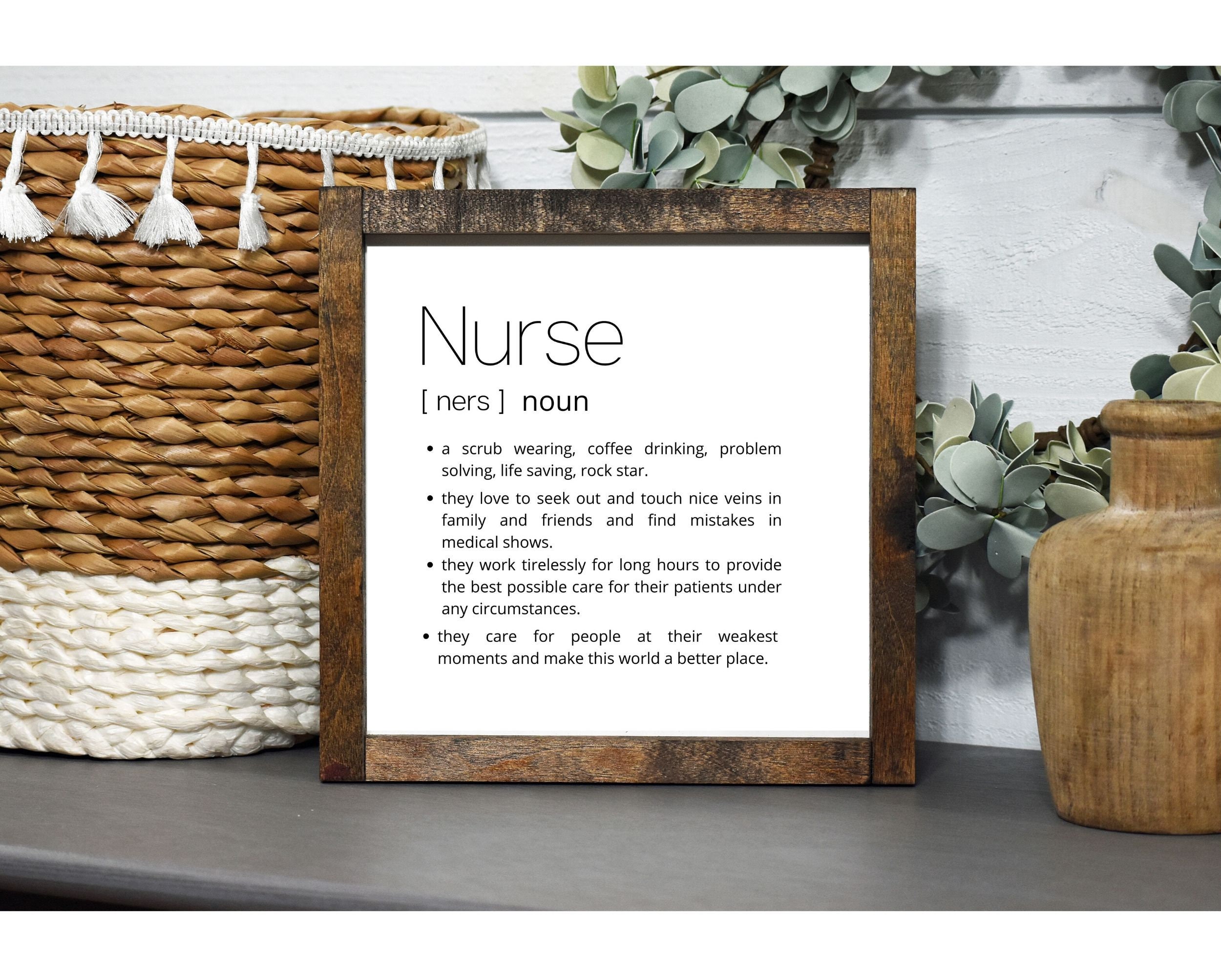 Nurse Gift Nurse Definition Print Nurse Appreciation | Etsy