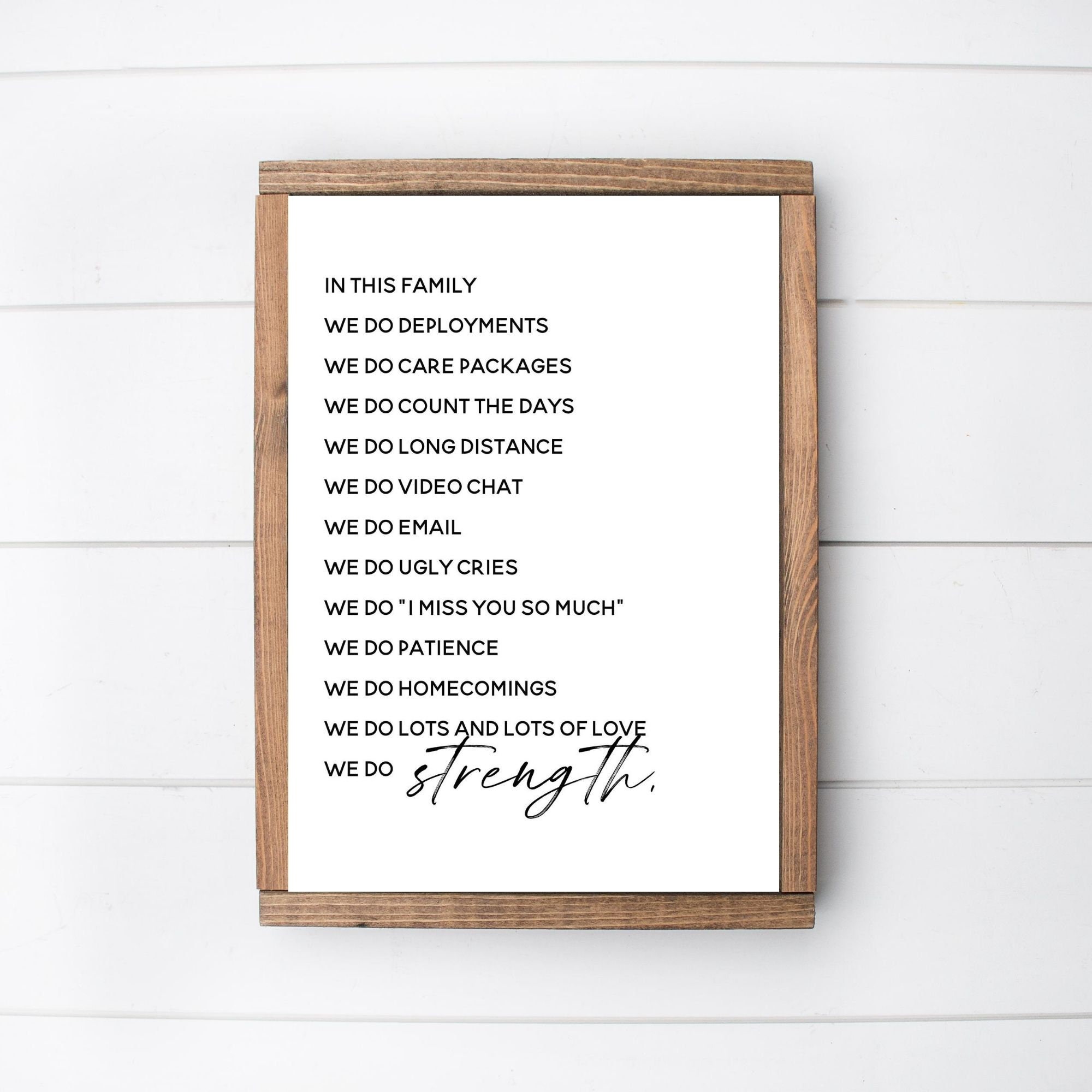 Military Family Deployment Sign: Home Decor Wall Art (digital Download ...