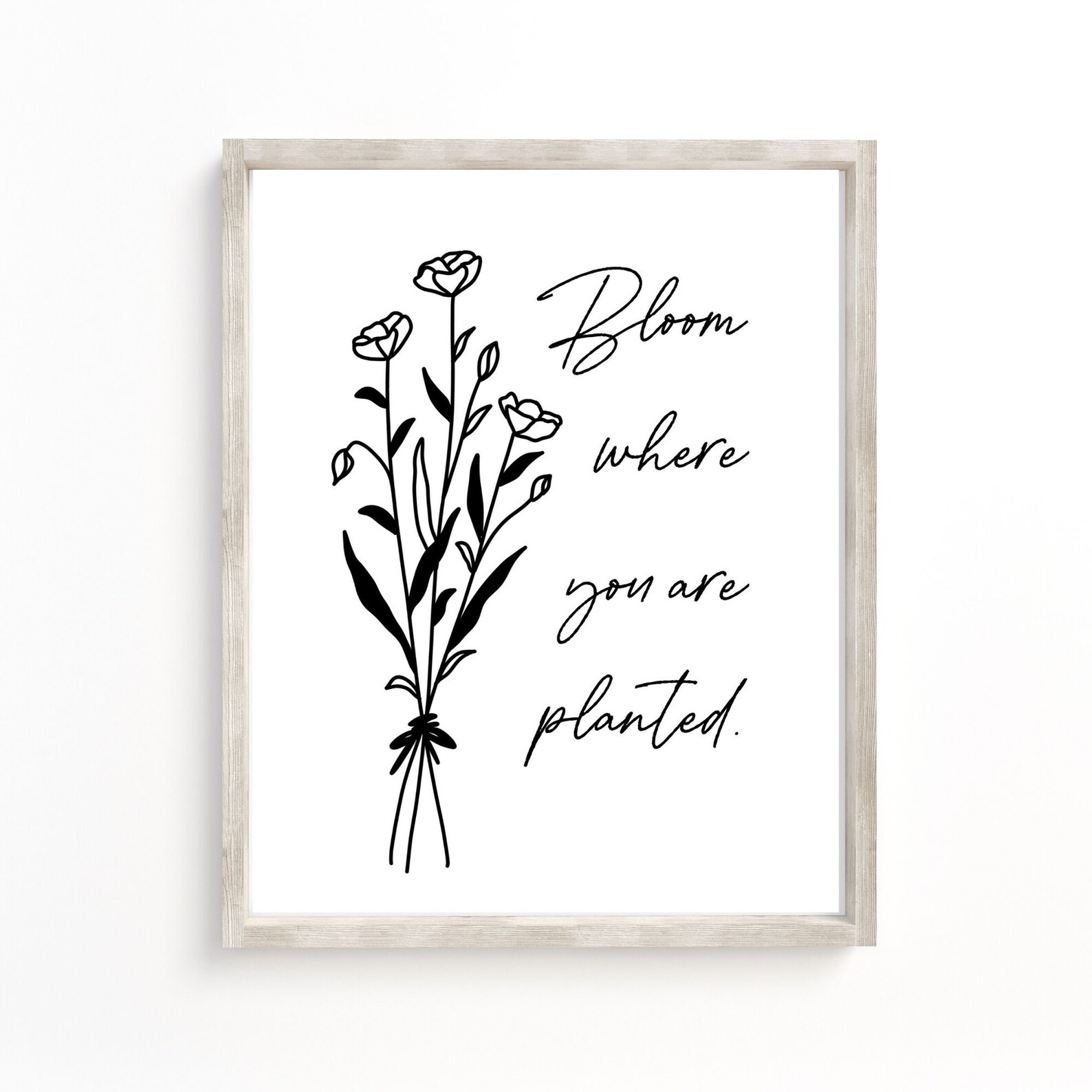 Bloom Where You Are Planted Bloom Print Modern Farmhouse - Etsy