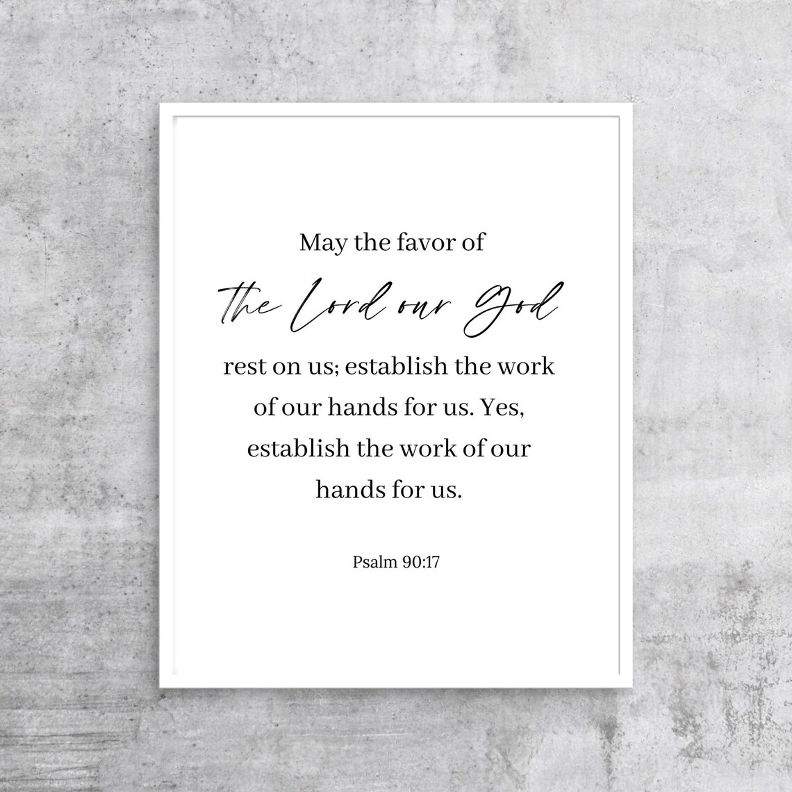 Psalm 90:17, Bible Verse Printable, Psalm Prints, Scripture Printable ...