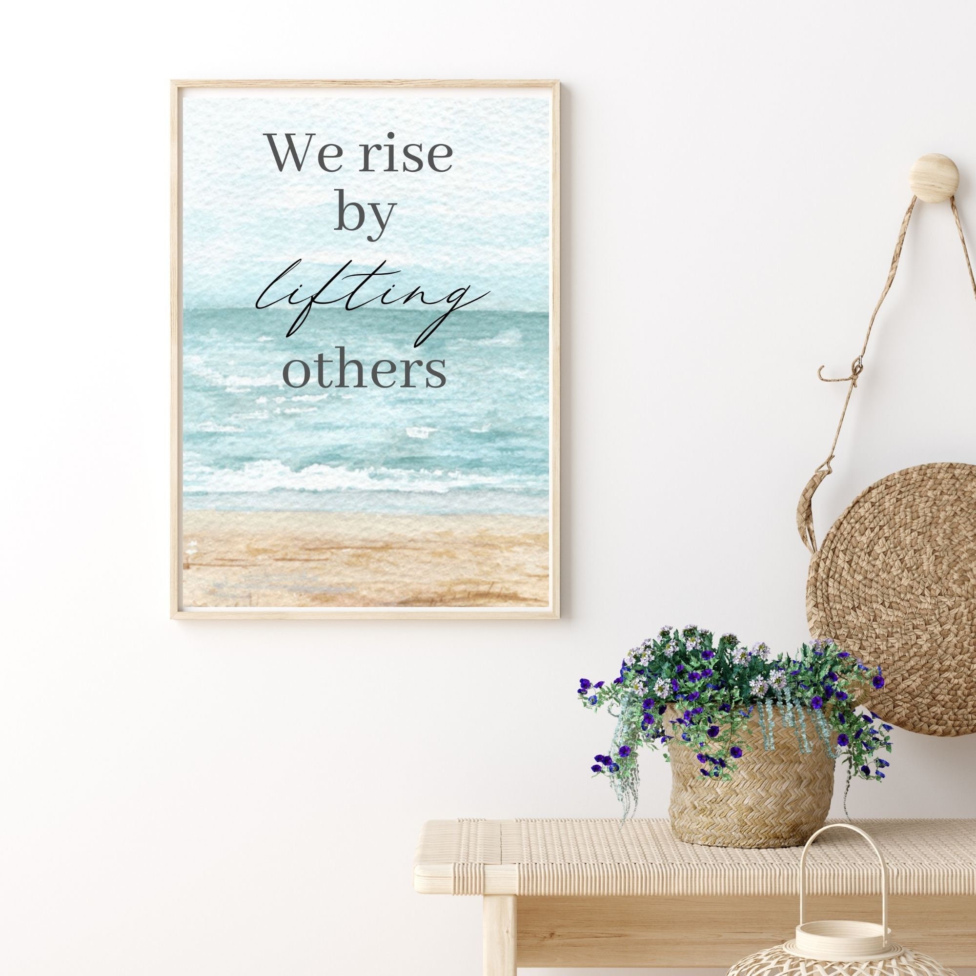 We Rise by Lifting Others, Home Office Desk Decor Inspirational ...