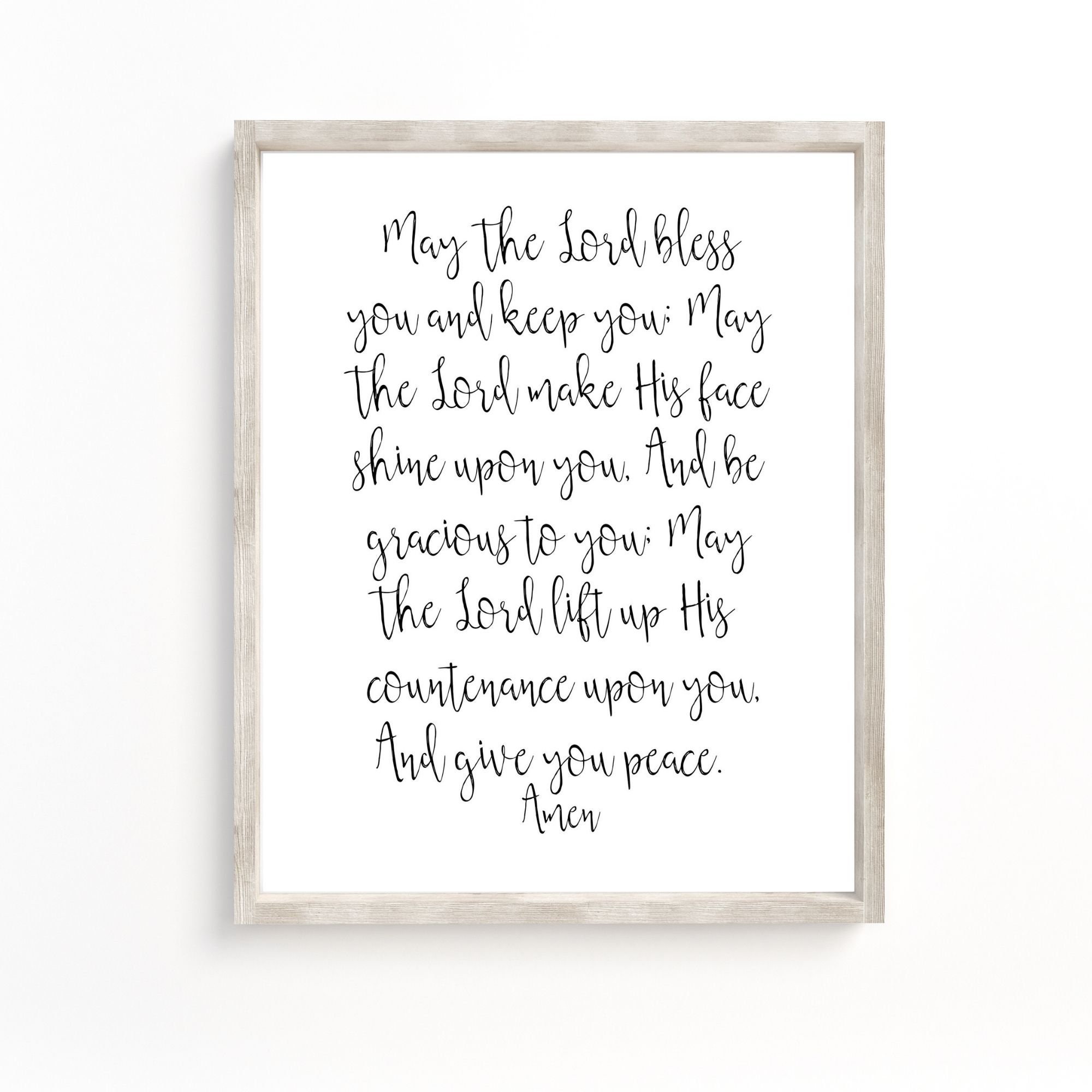 May the Lord Bless You and Keep You Sign,numbers 6:24-26,scripture ...