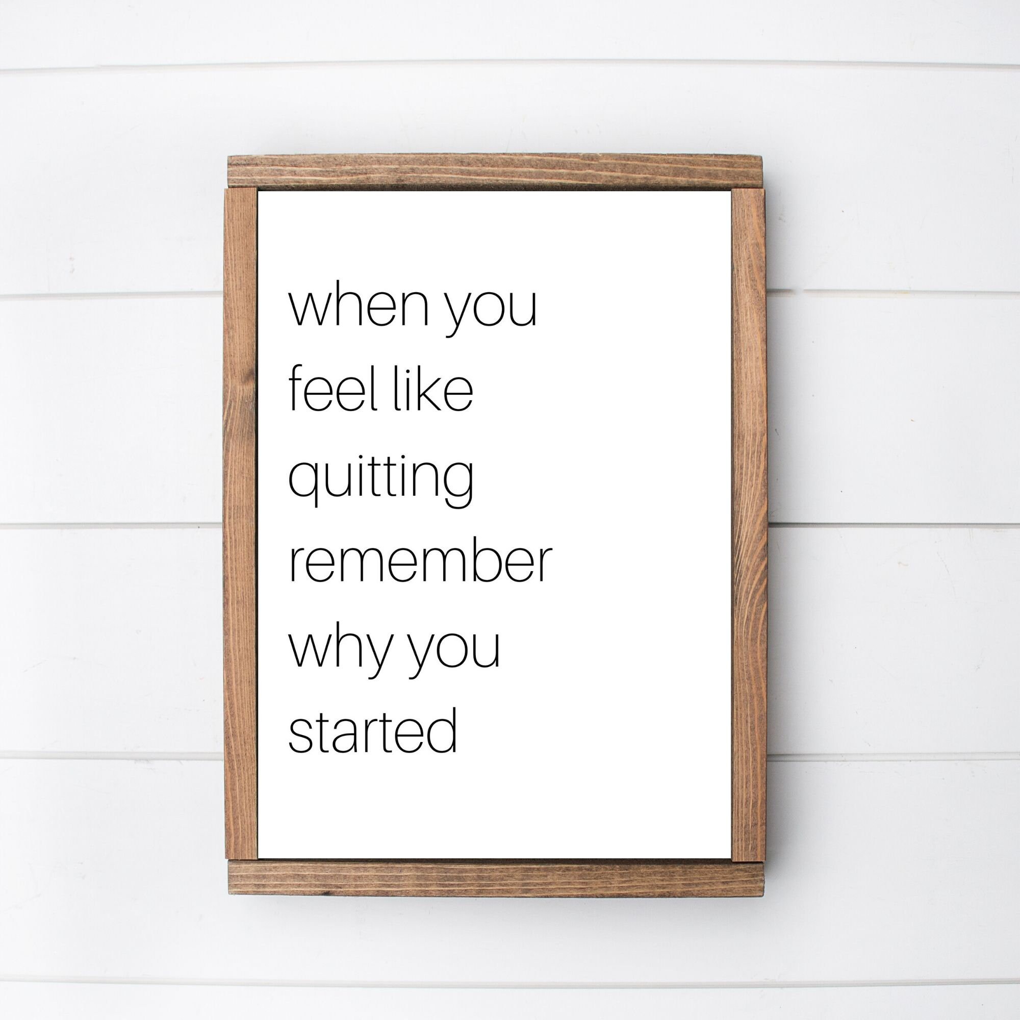 When You Feel Like Quitting Printable Quote Gym Wall Decor - Etsy