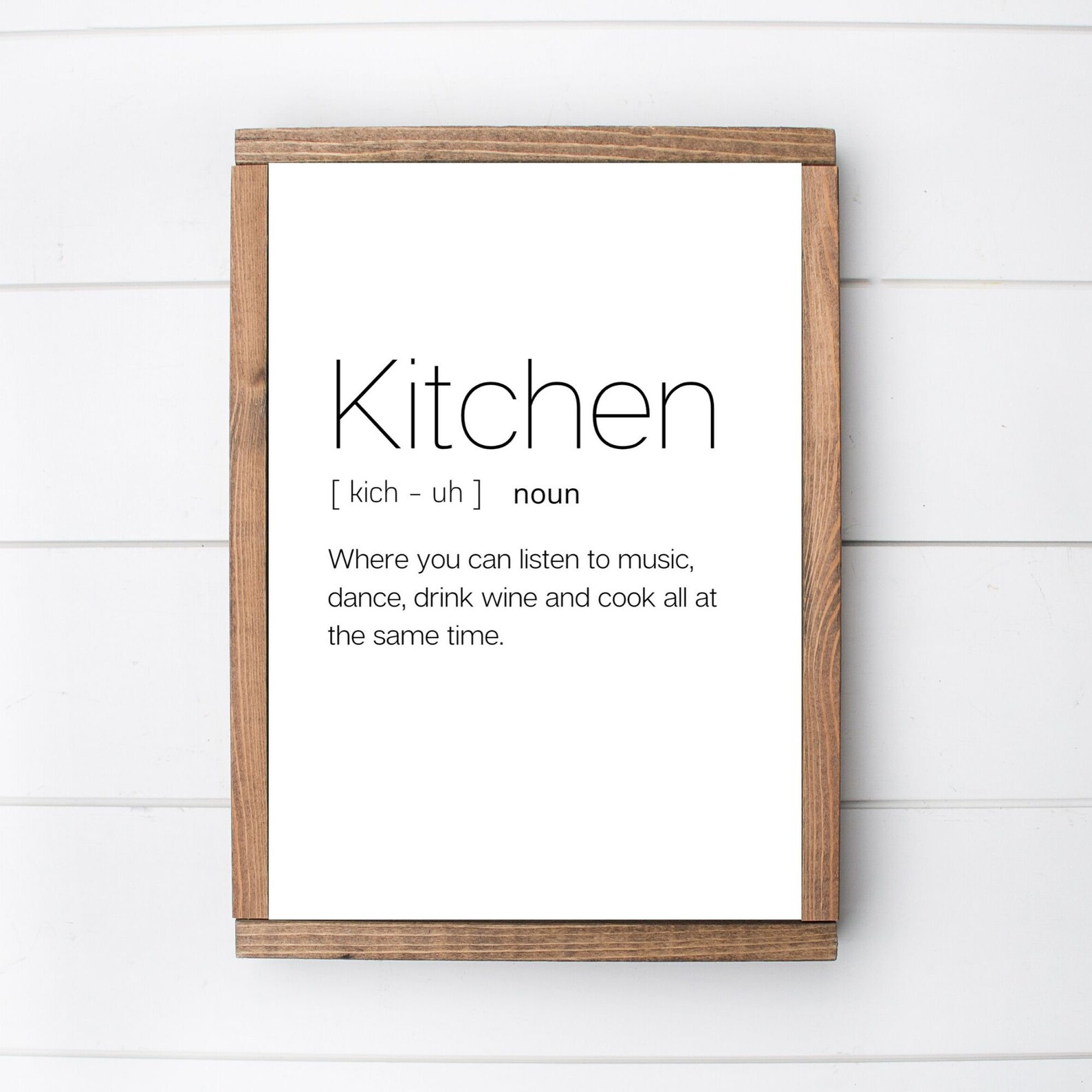 Kitchen Definition Print Minimalist Poster Definition Dictionary Print ...