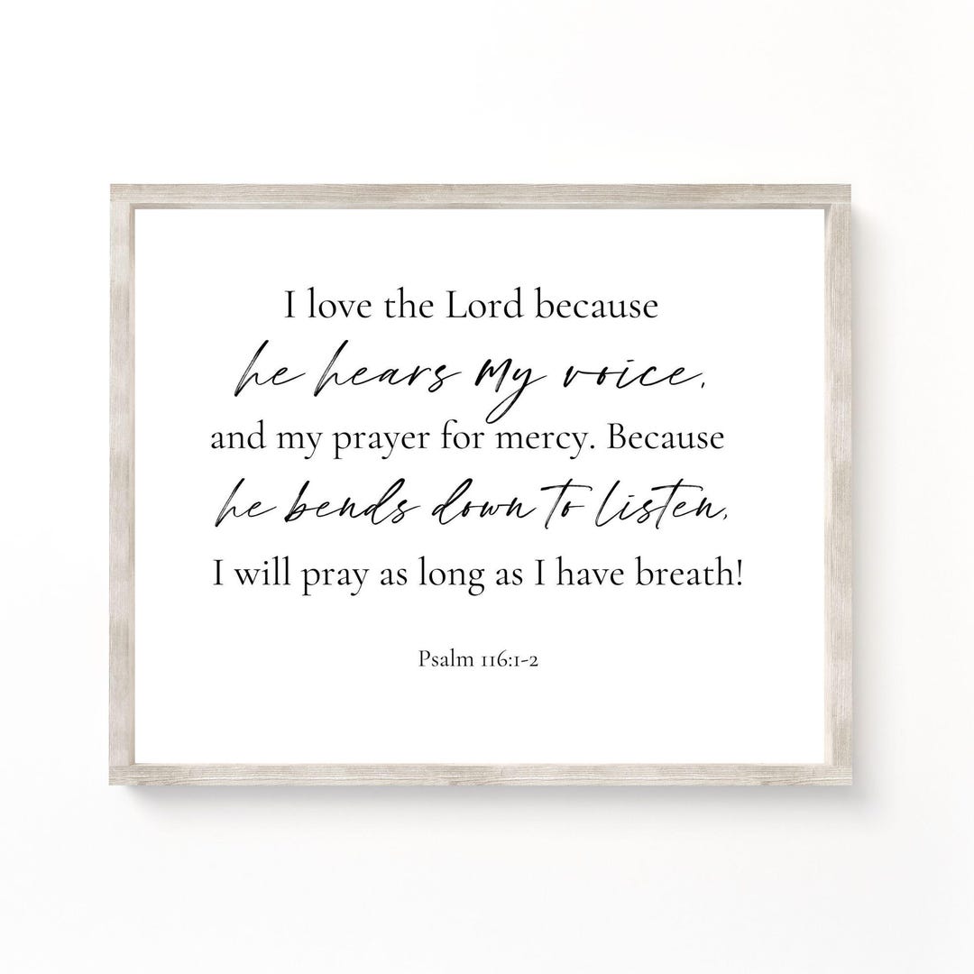 Psalm 116 Bible Verse Print: Christian Scripture Wall Art (digital ...