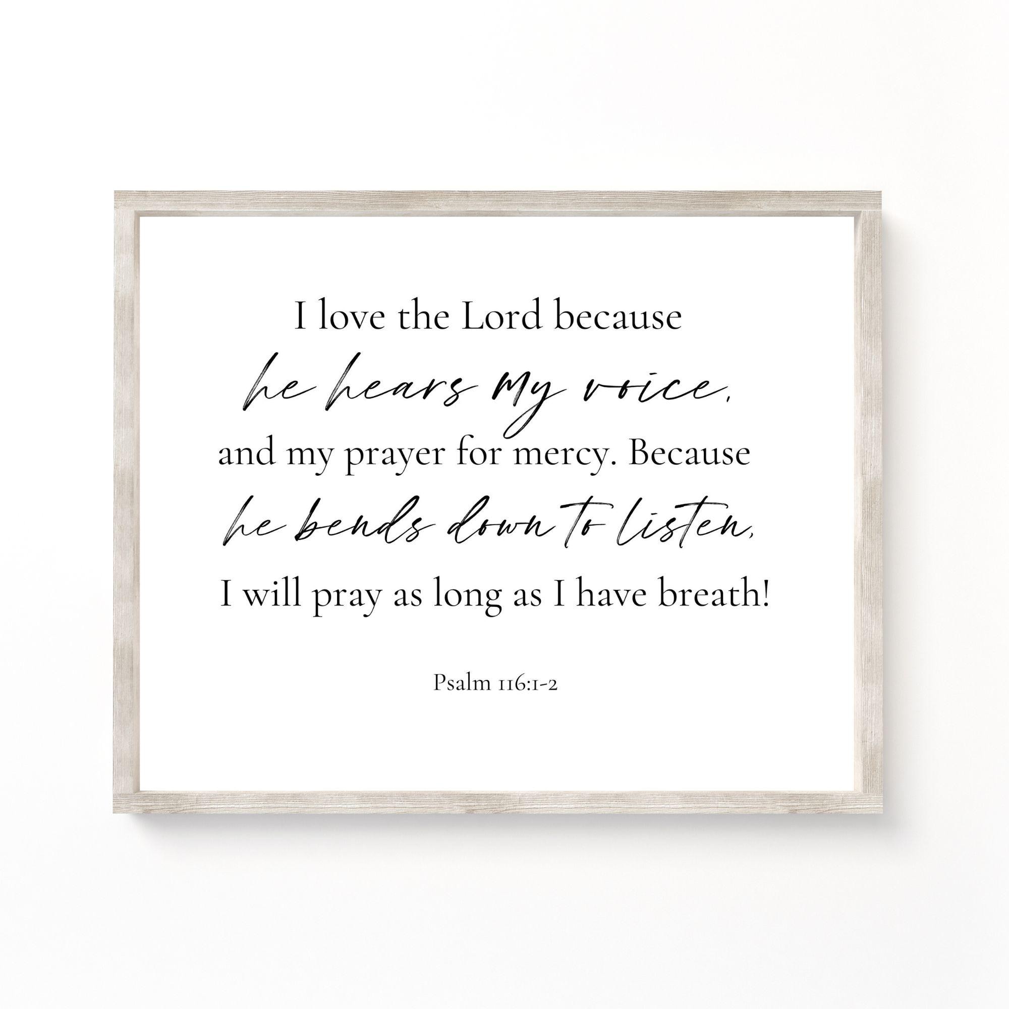 Psalm 116 Bible Verse Print: Christian Scripture Wall Art (digital ...